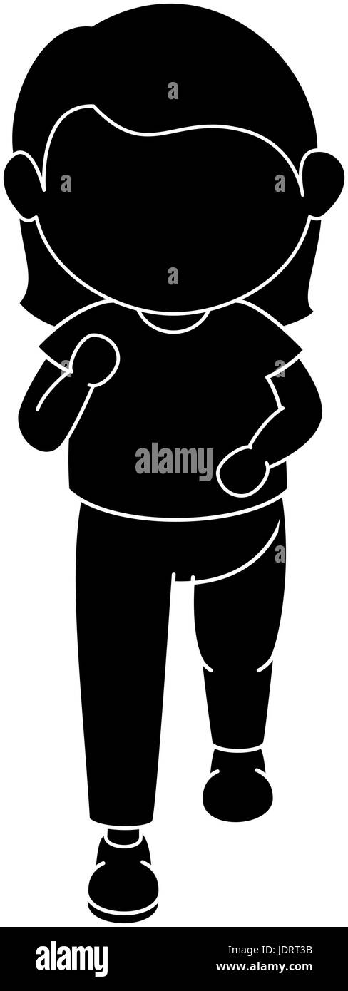 Girl running cartoon icon vector graphic illustration Stock Vector ...