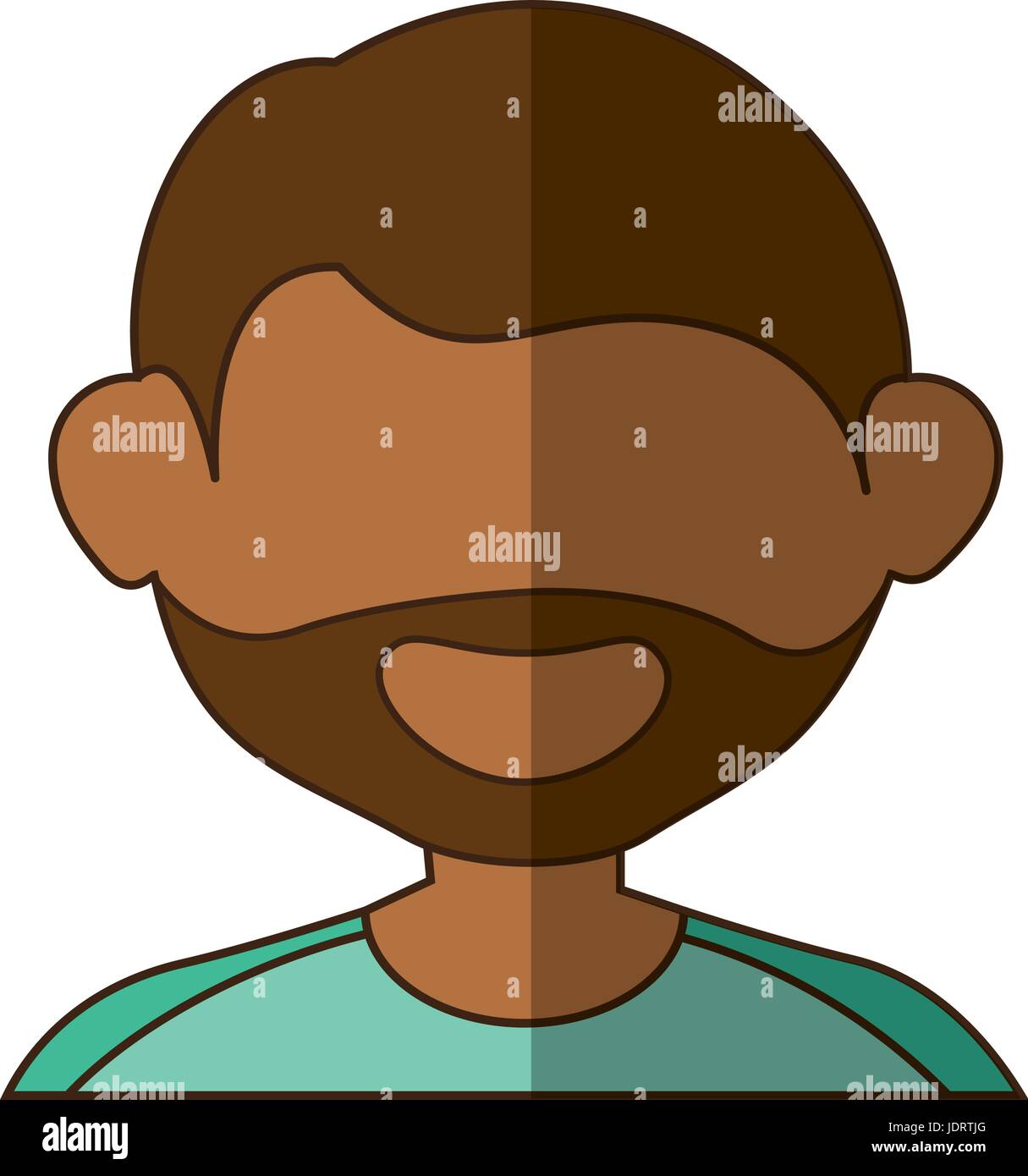 man face with beard icon over white background vector illustration ...