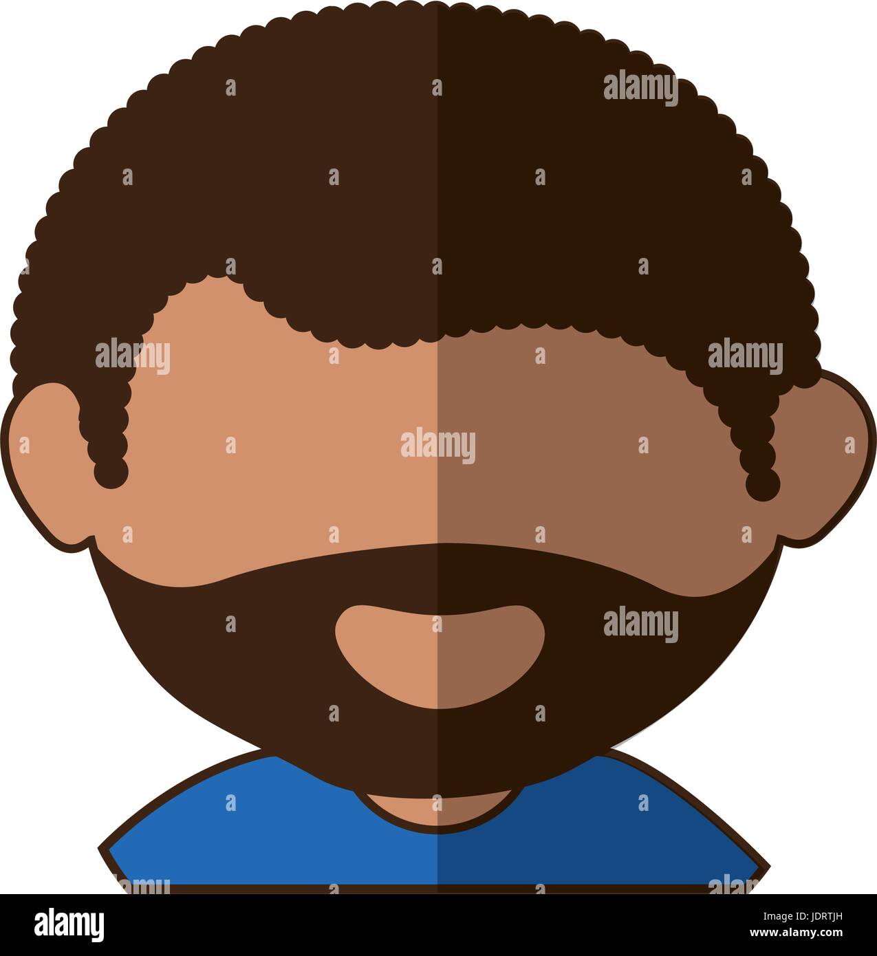 man face with beard icon over white background vector illustration ...