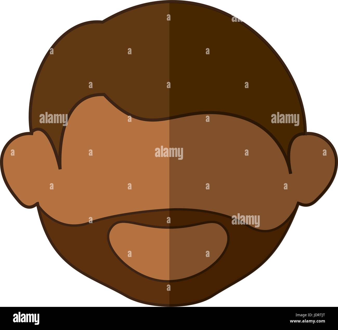 man face with beard icon over white background vector illustration ...