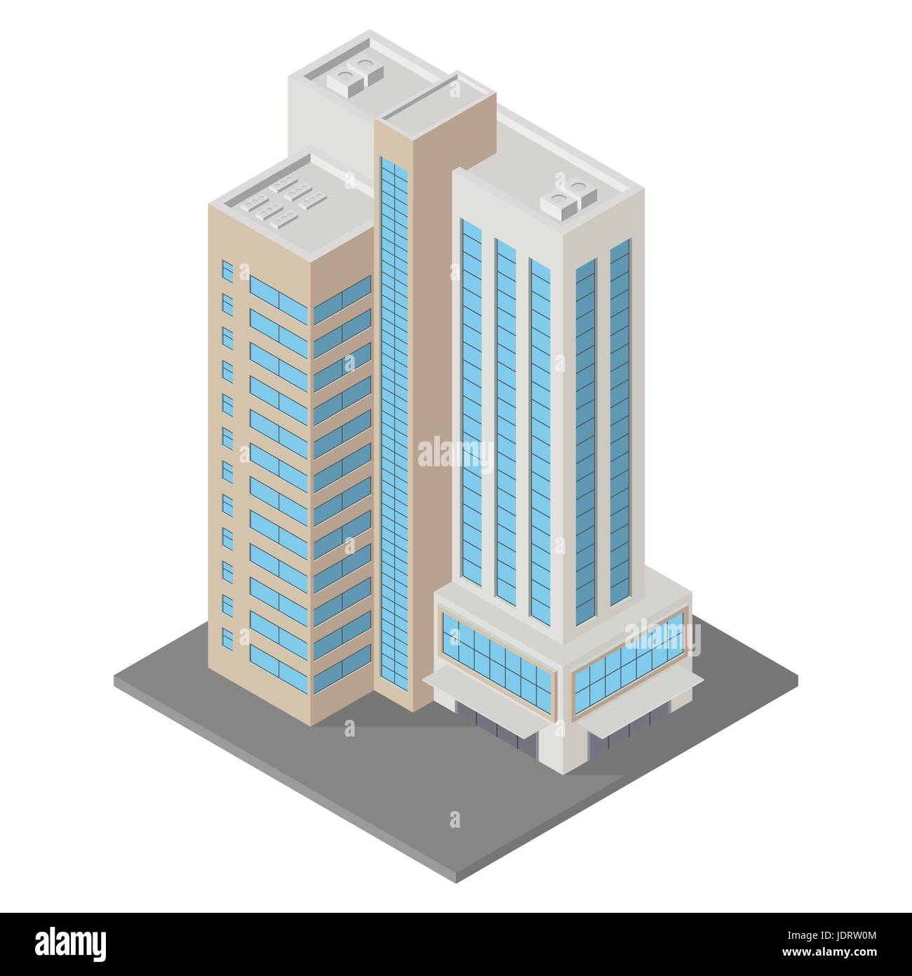 Vector isometric icon apartment building city infrastructure ...