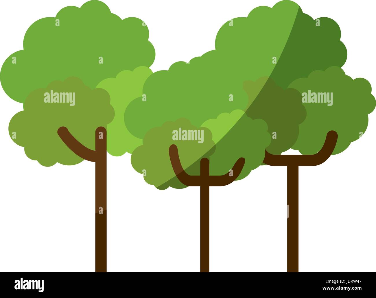 nature trees cartoon icon vector graphic illustration Stock Vector ...