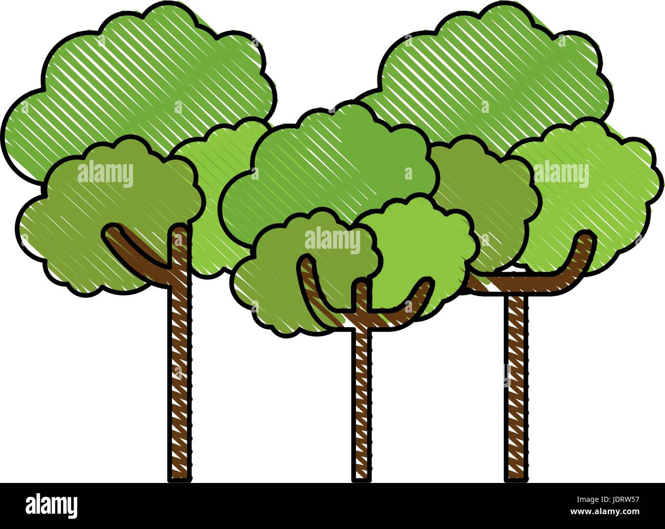 isolated scribble trees icon vector graphic illustration Stock Vector ...