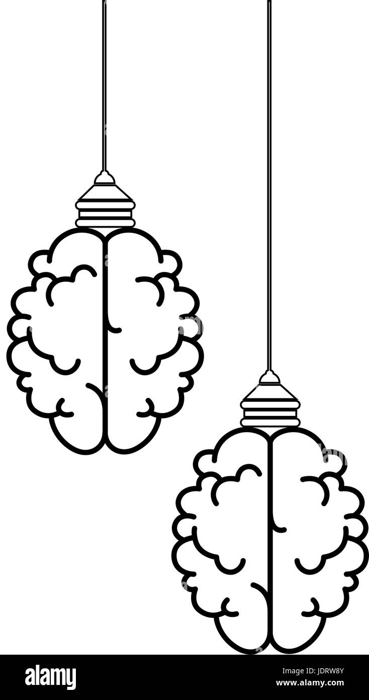 Two brains Stock Vector Images - Alamy