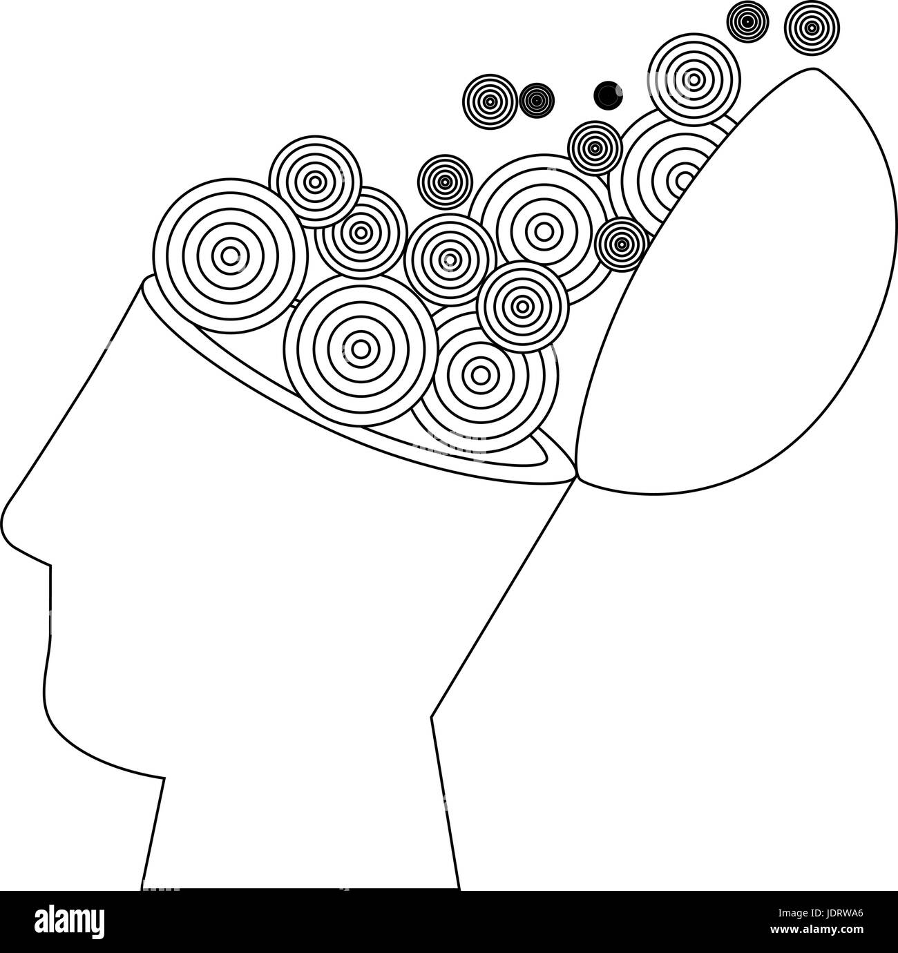isolated abstract open mind vector illustration graphic design Stock ...