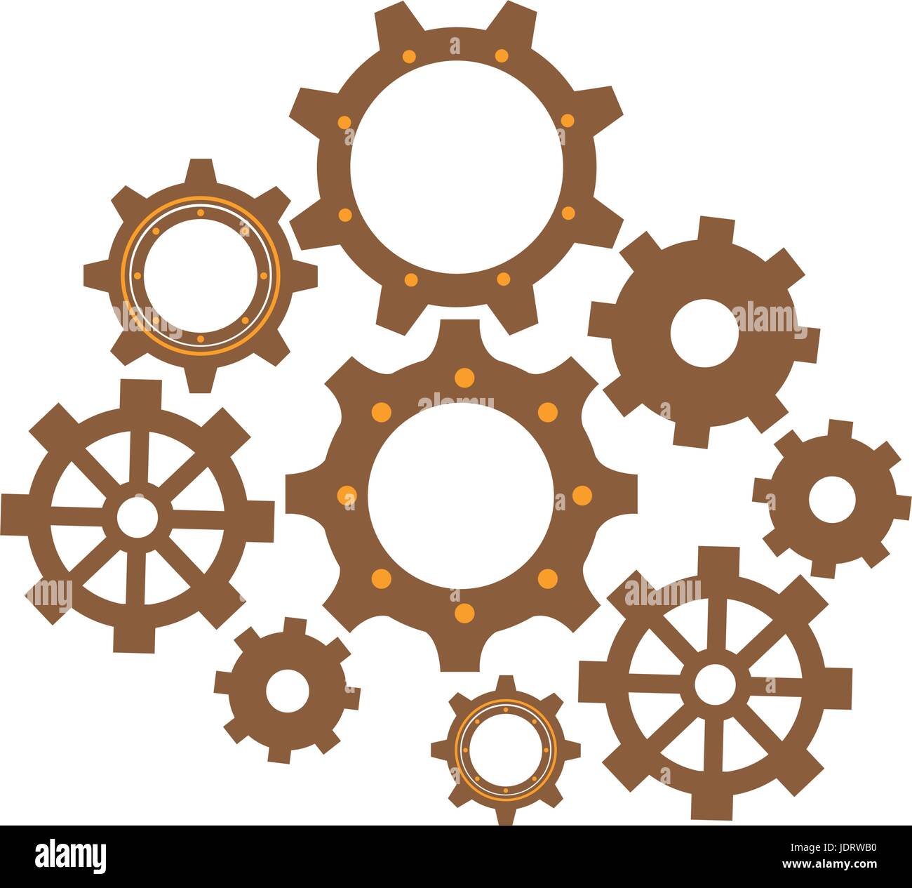 isolated gears set vector illustration graphic design Stock Vector ...