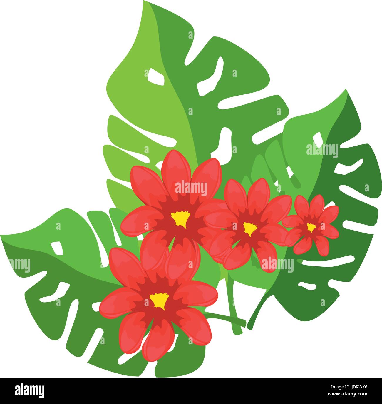 isolated sheet tree and flowers icon vector graphic illustration Stock ...
