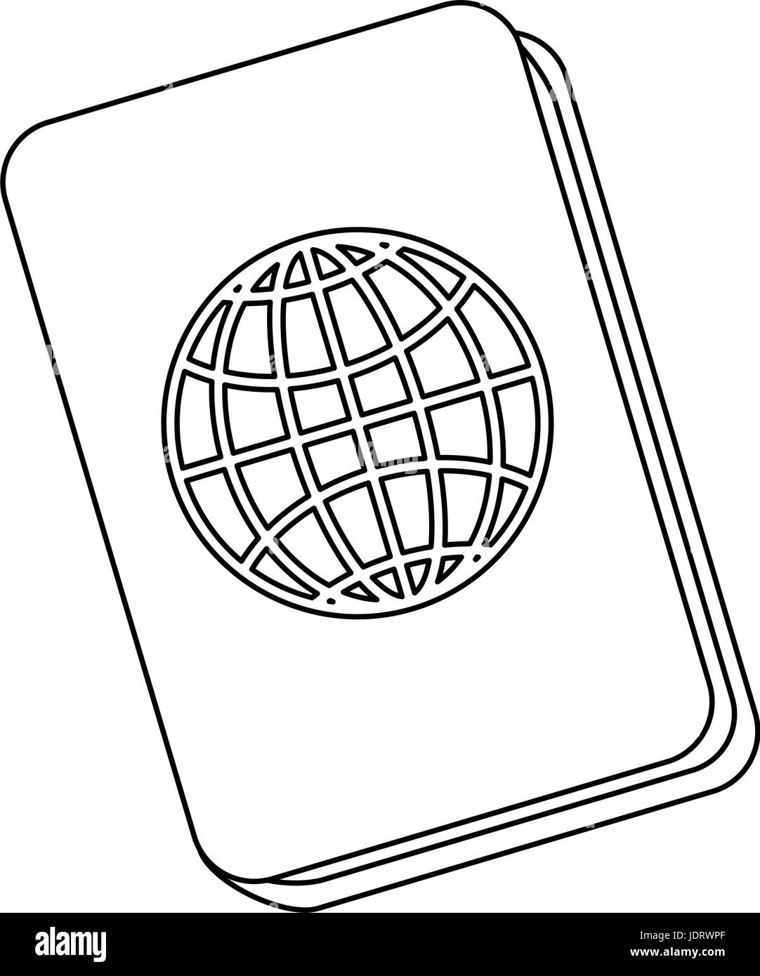 Isolated Travel Passport Icon Vector Graphic Illustration Stock Vector