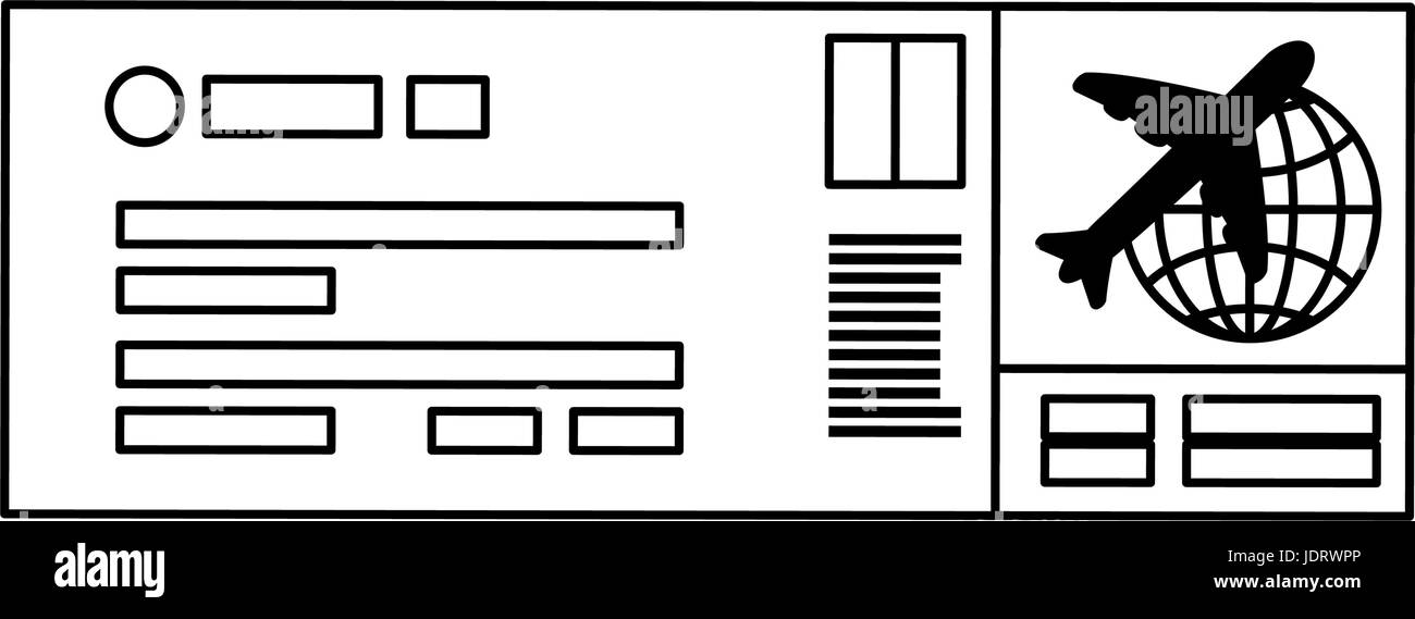 isolated airplane ticket icon vector graphic illustration Stock Vector ...