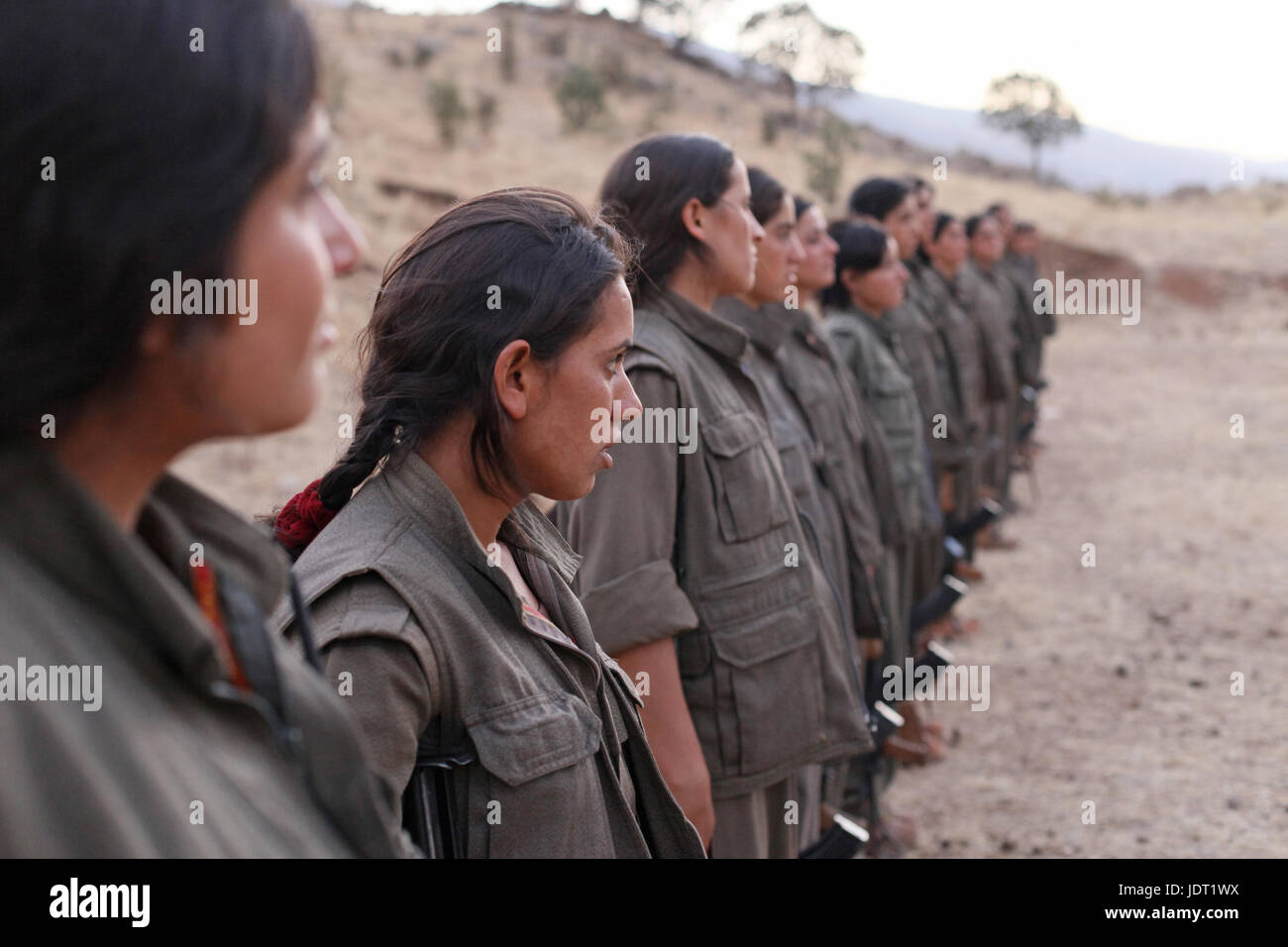 Female Kurdish fighters of the Free Women's Units shortened as YJA STAR ...