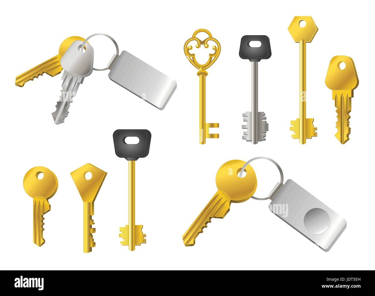 Keys - realistic modern vector set of objects Stock Vector Image & Art ...