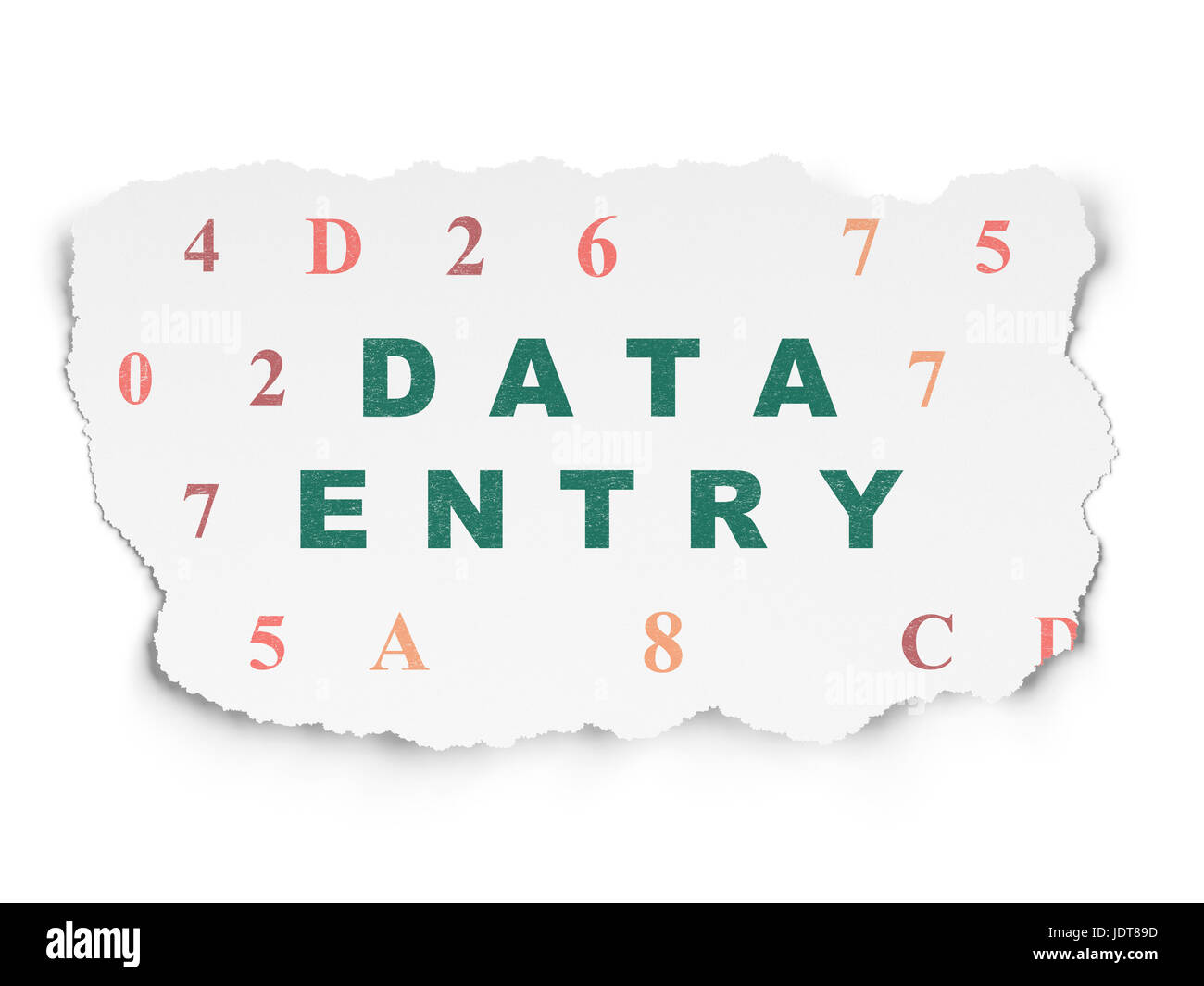 Information concept: Data Entry on Torn Paper background Stock Photo ...