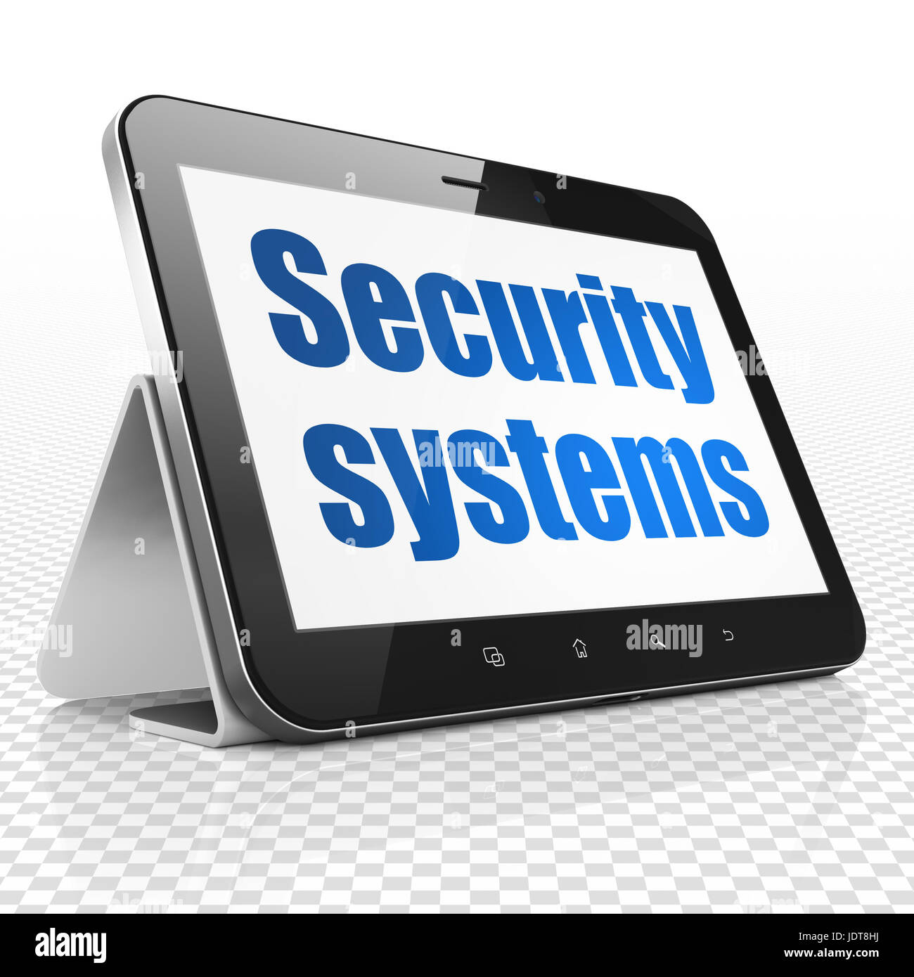 Privacy concept: Tablet Computer with Security Systems on display Stock ...