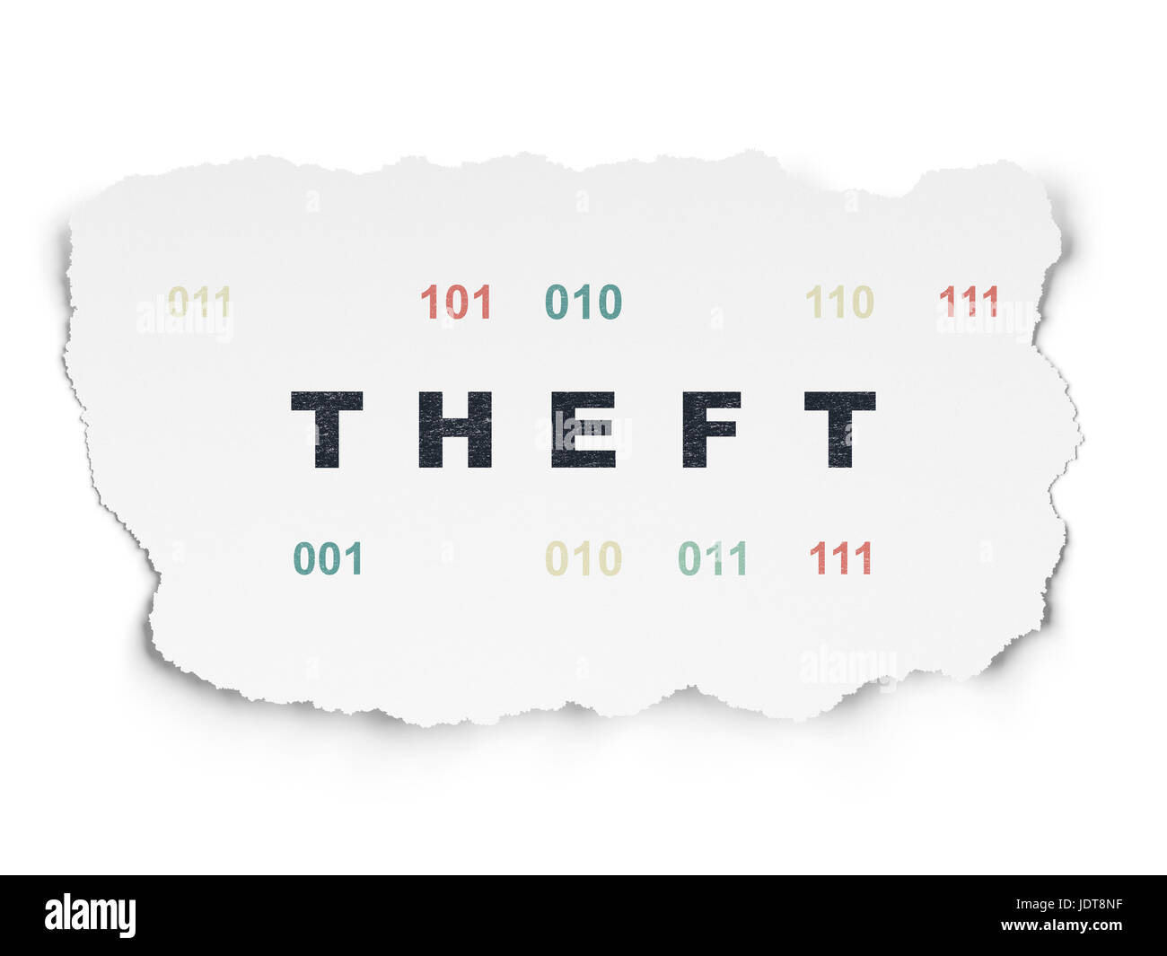 Security concept: Theft on Torn Paper background Stock Photo - Alamy
