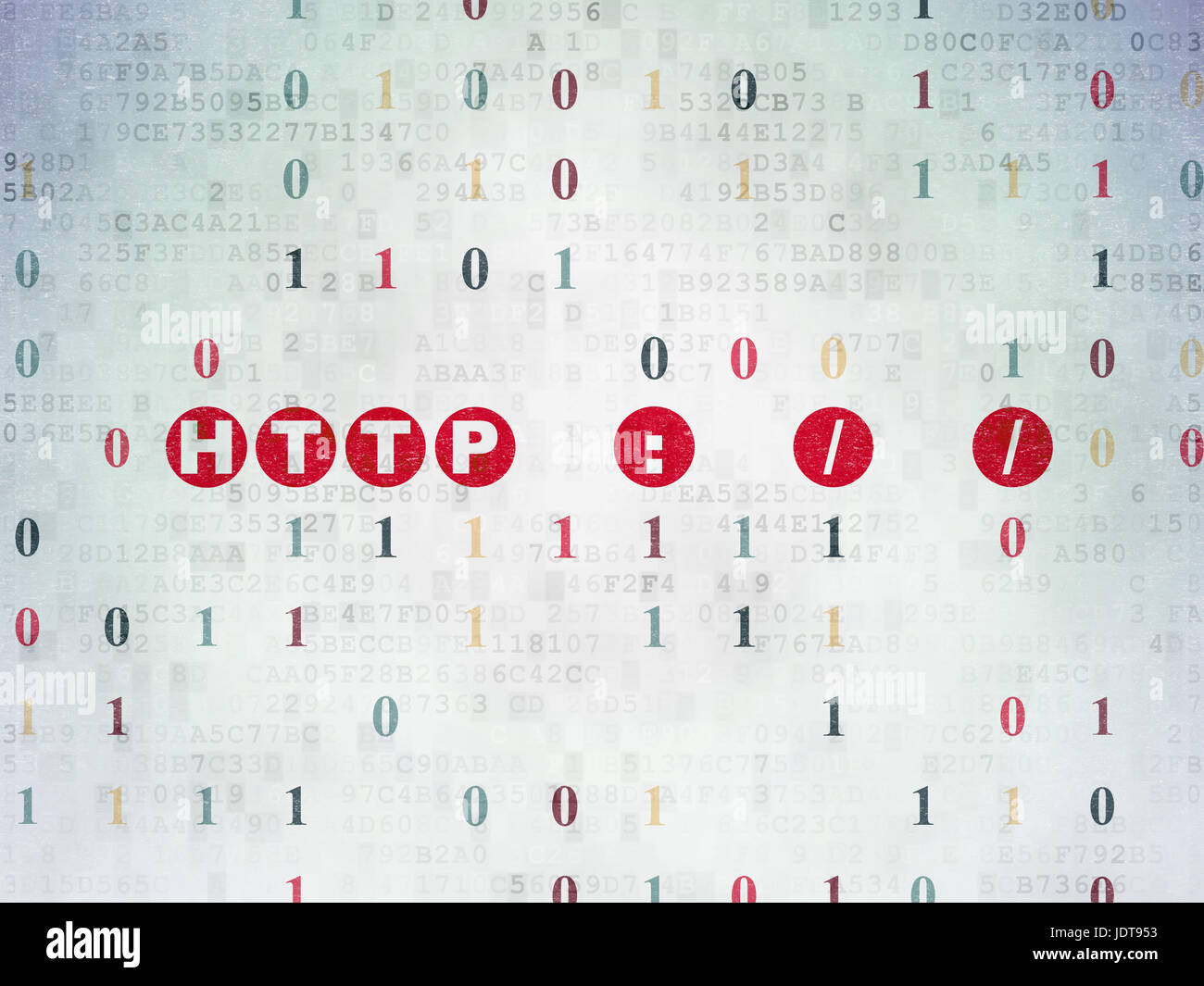 Web design concept: Http : / / on Digital Data Paper background Stock ...