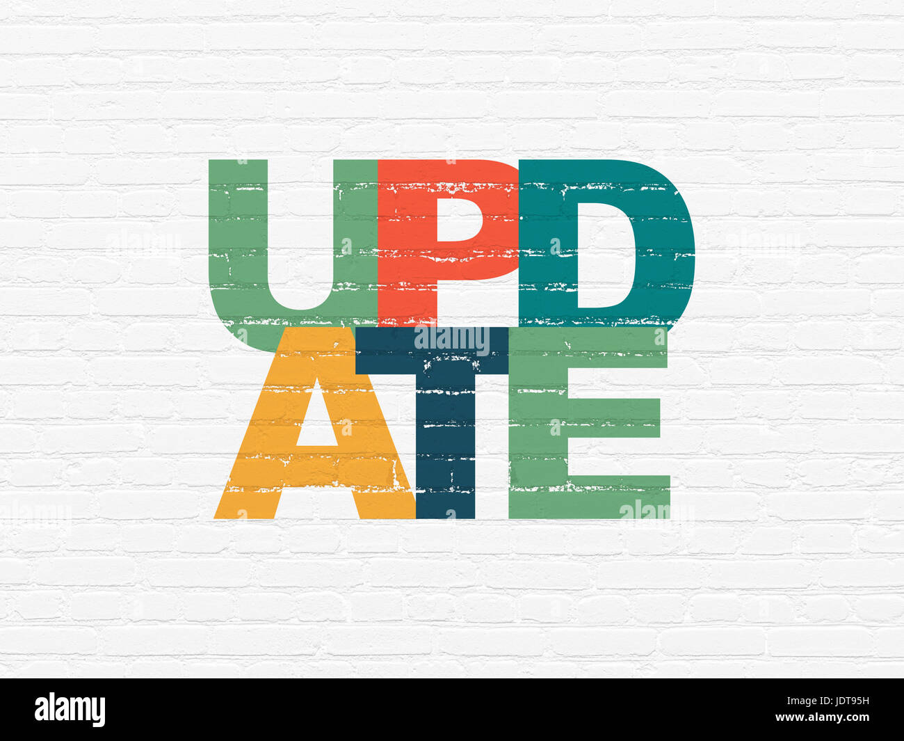 Web design concept: Update on wall background Stock Photo - Alamy