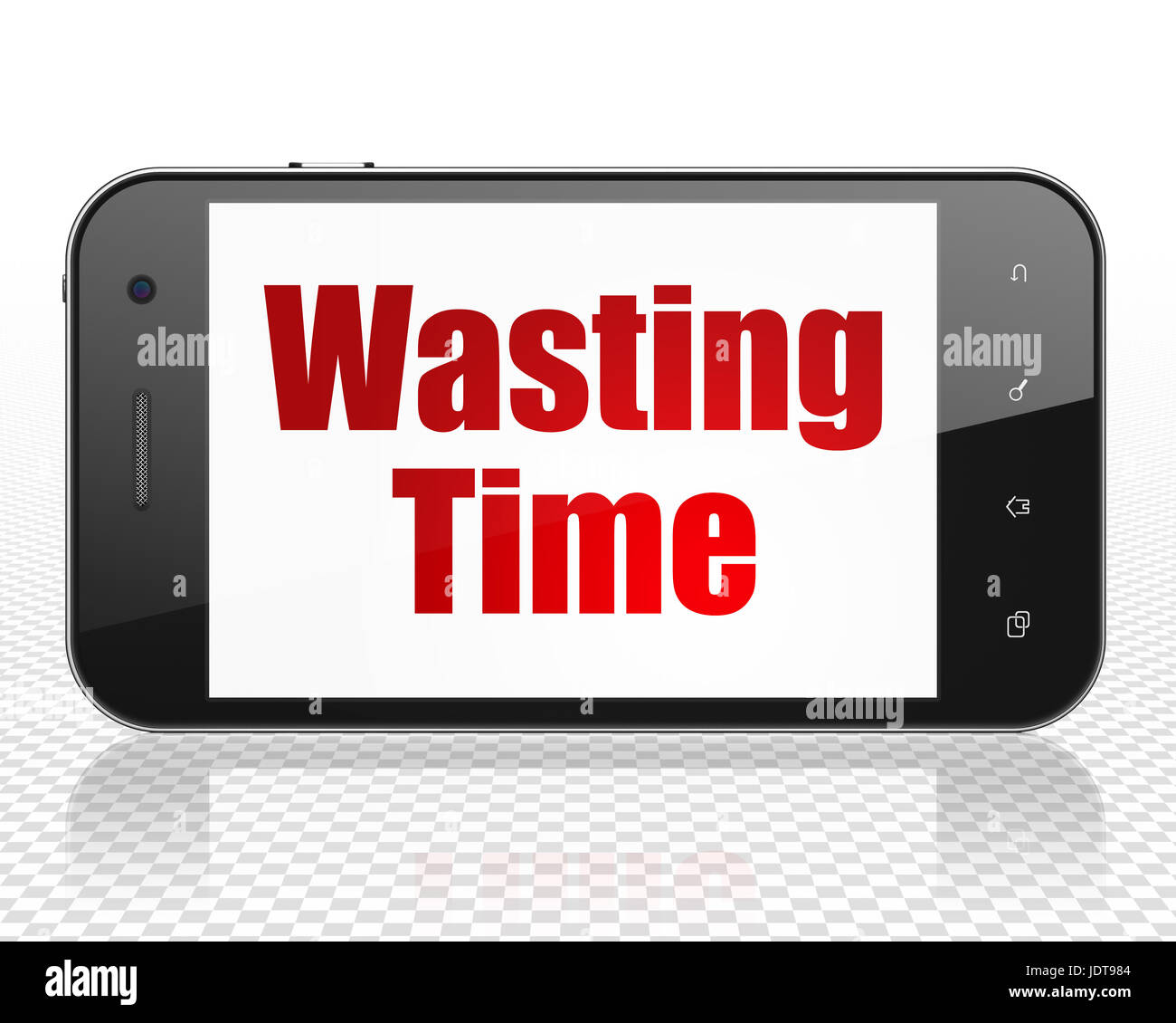 Time concept: Smartphone with Wasting Time on display Stock Photo - Alamy