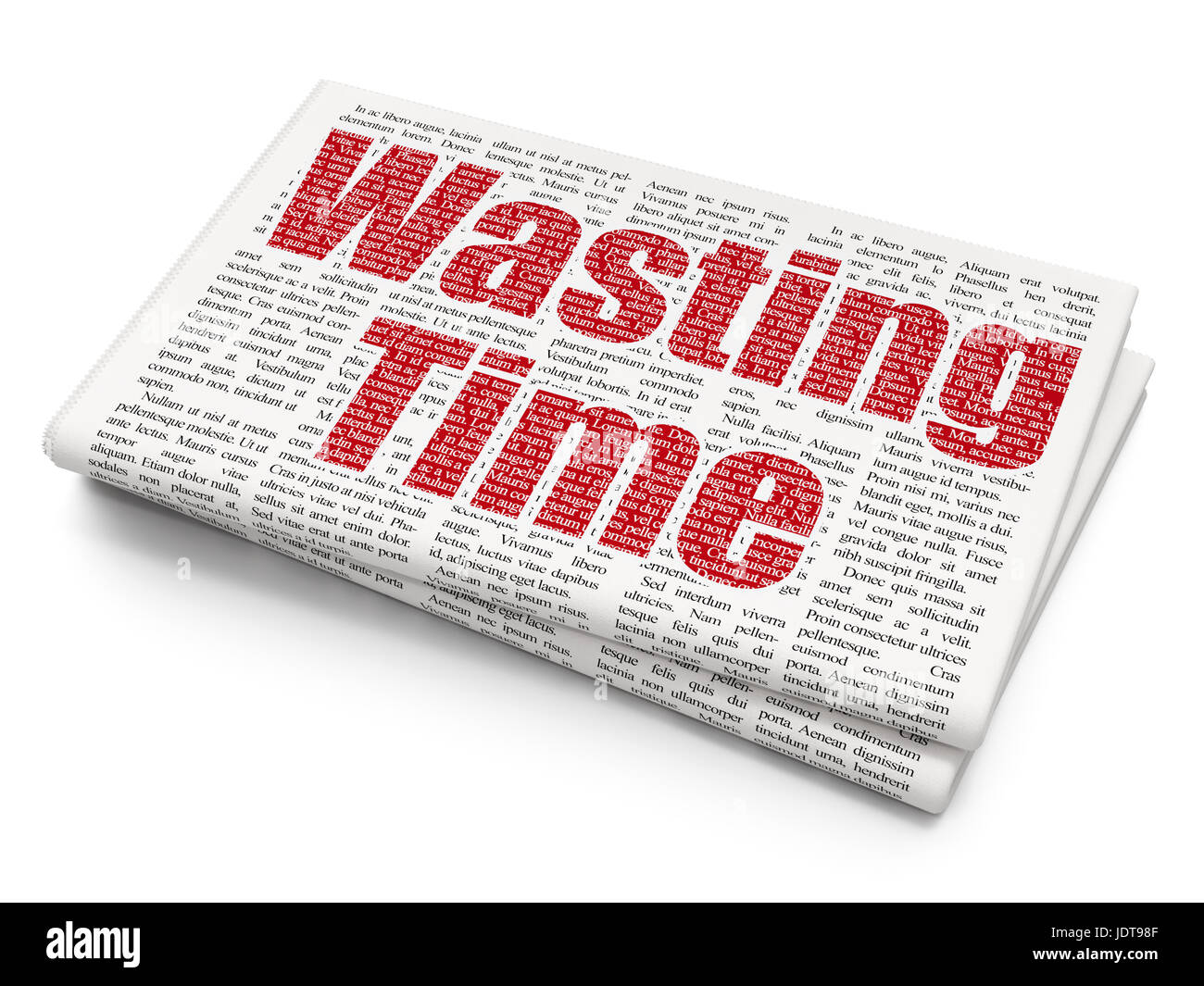 Timeline concept: Wasting Time on Newspaper background Stock Photo - Alamy