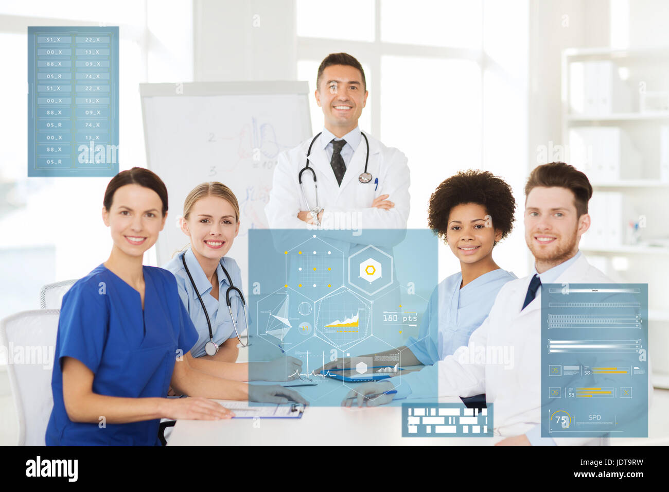 group of doctors on conference at hospital Stock Photo - Alamy