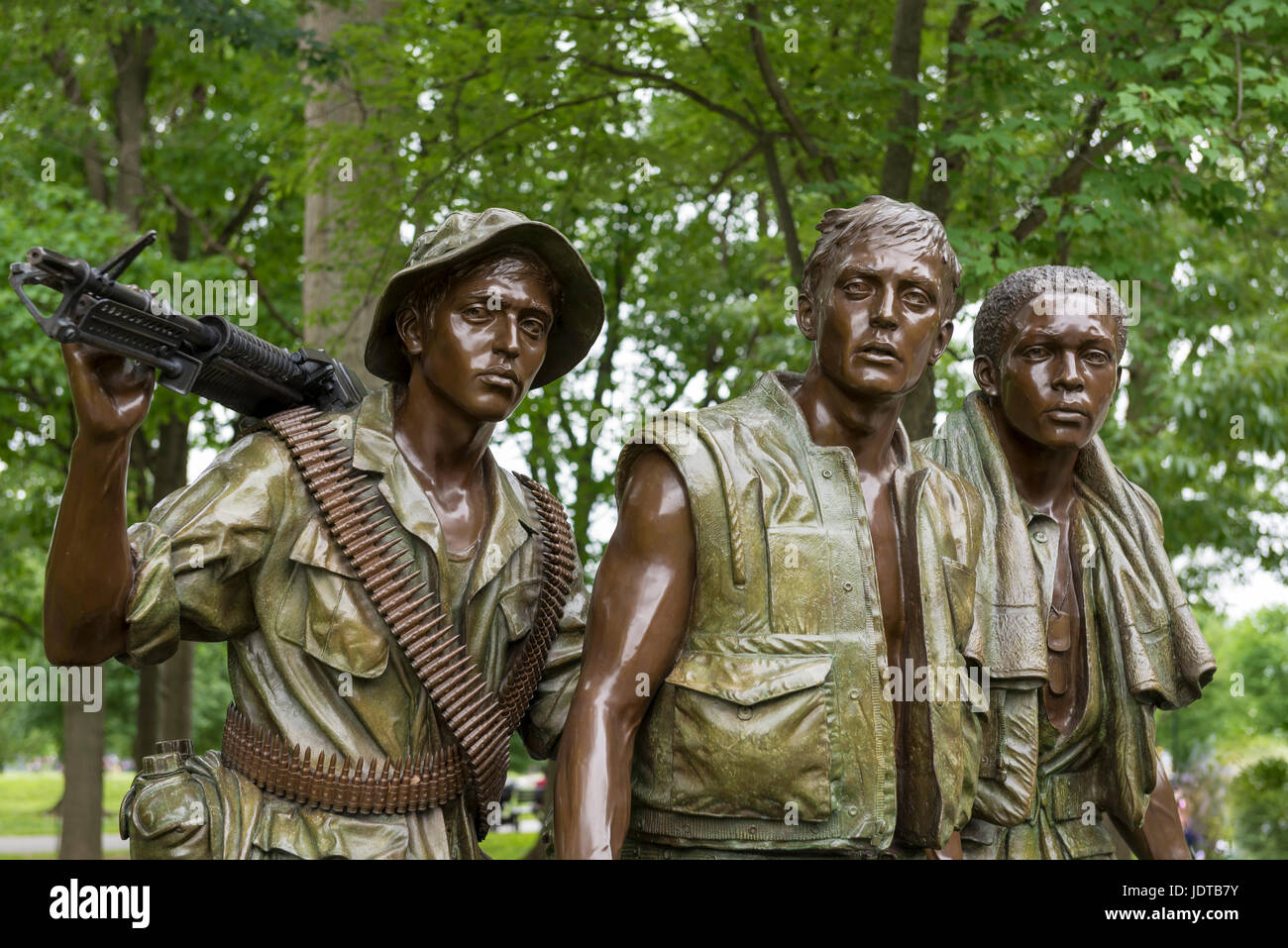 The Three Soldiers statue - Vietnam memorial in Washington DC, USA ...
