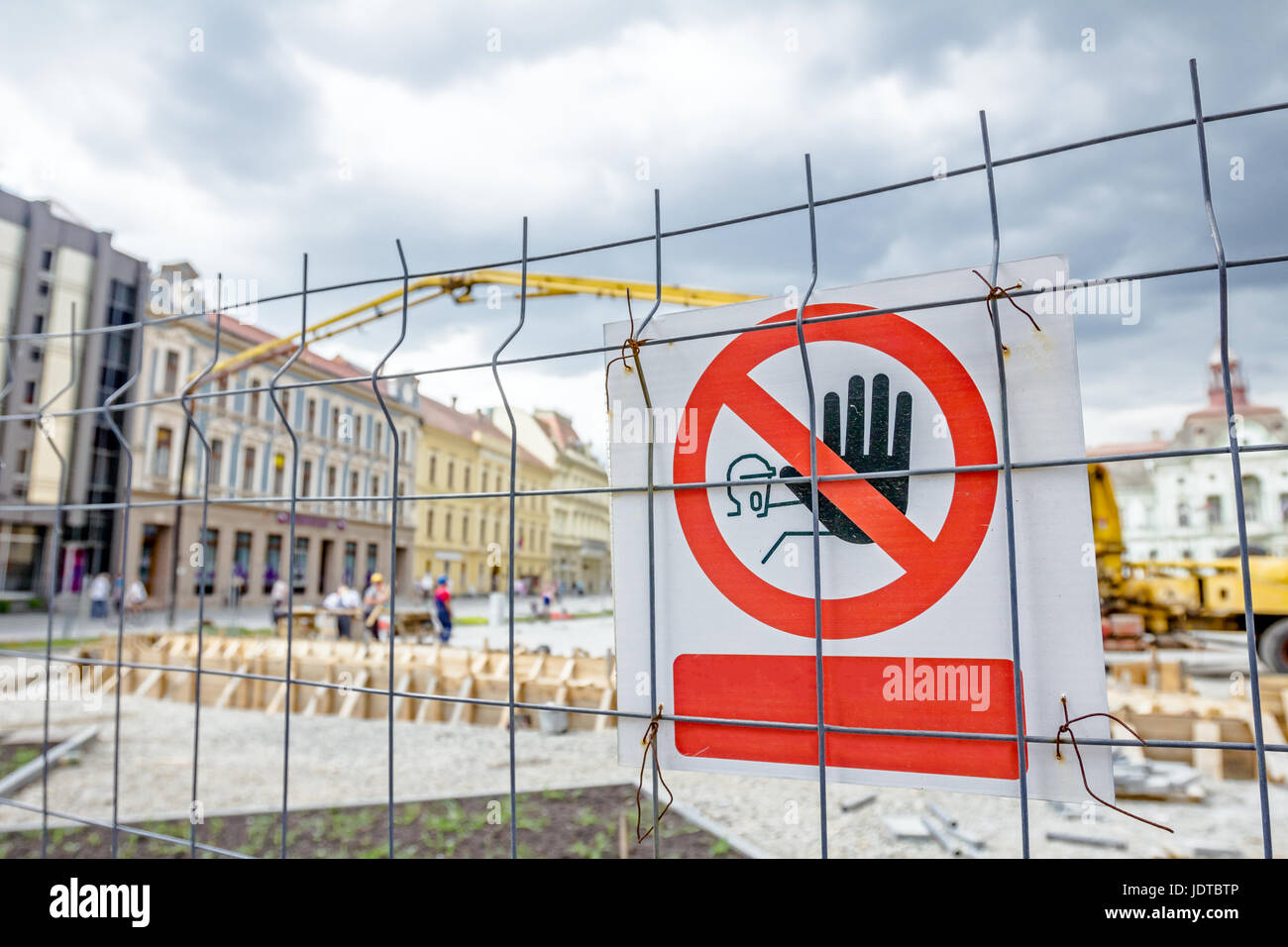 Safety list of behavior rules on a construction site. Building site ...