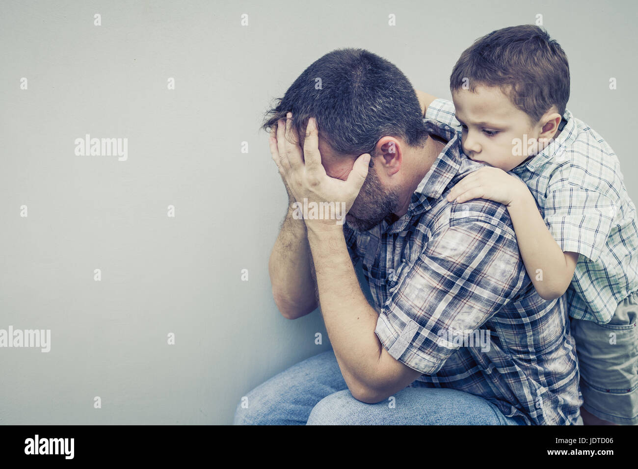 Adult son dad sad hi-res stock photography and images - Alamy