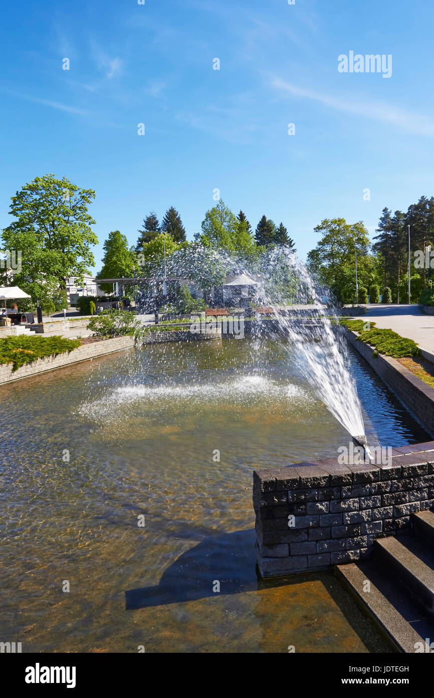 Fountain, Imatra Finland Stock Photo - Alamy