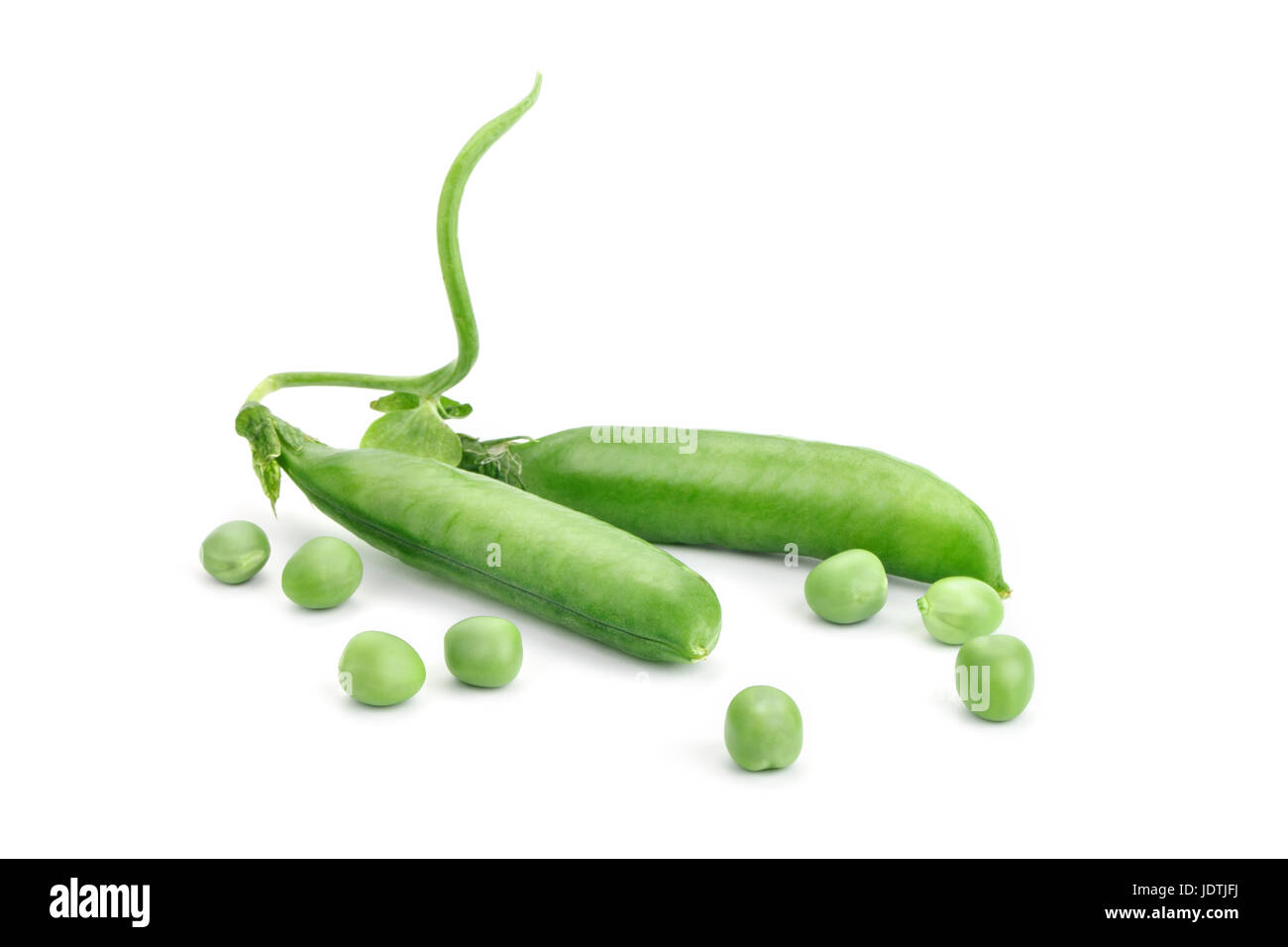 Ripe green peas on a white background. An isolated object Stock Photo ...