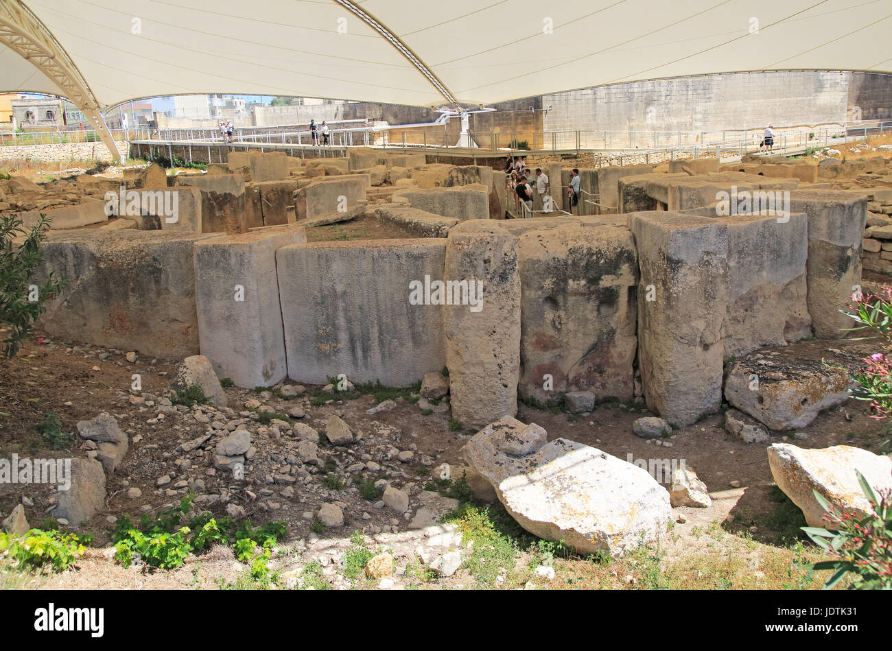 Tarxien neolithic megalithic prehistoric temple complex site, Malta ...