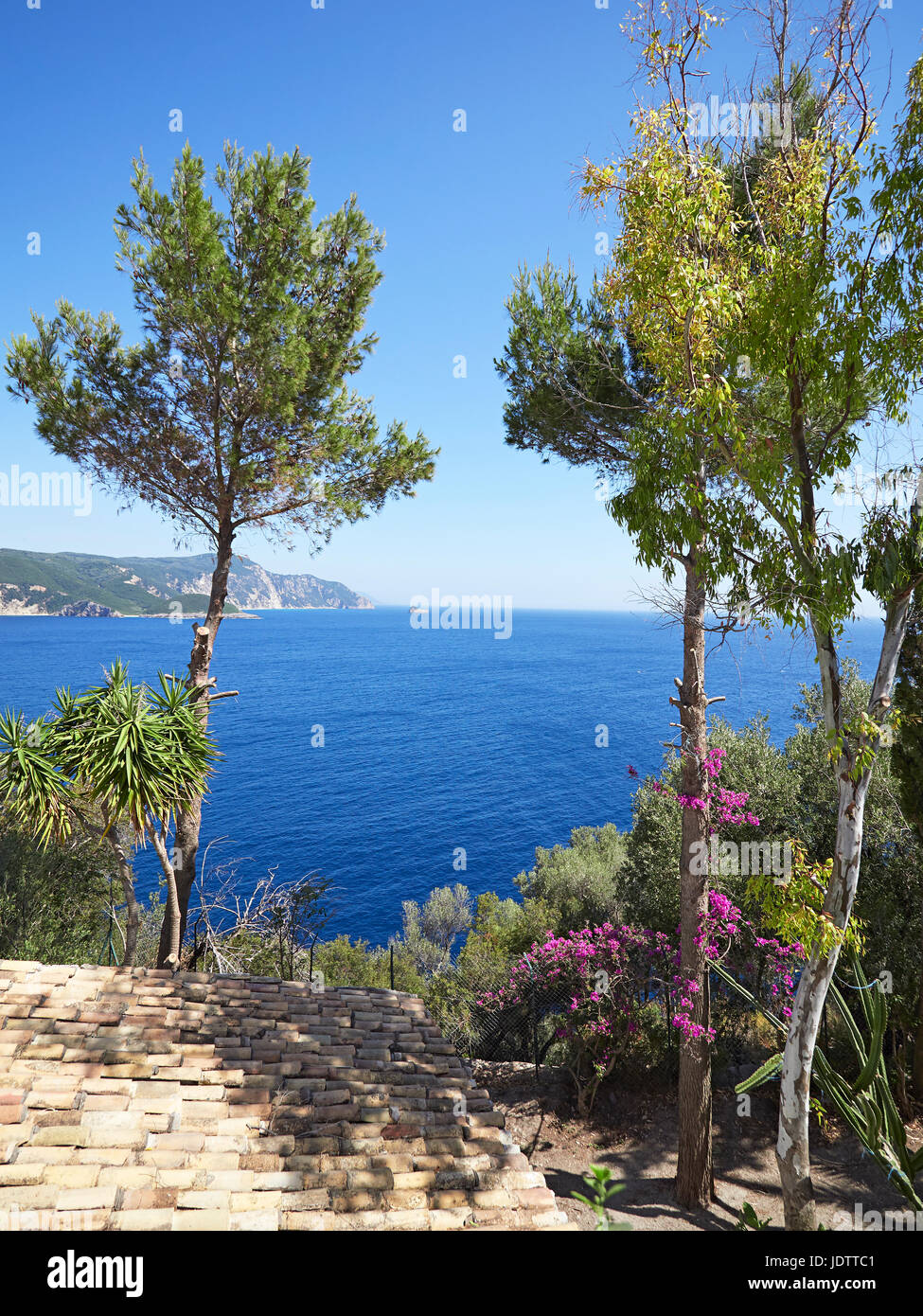 Corfu Paleokastritsa Monastery on the Greek island in the Ionian Sea ...