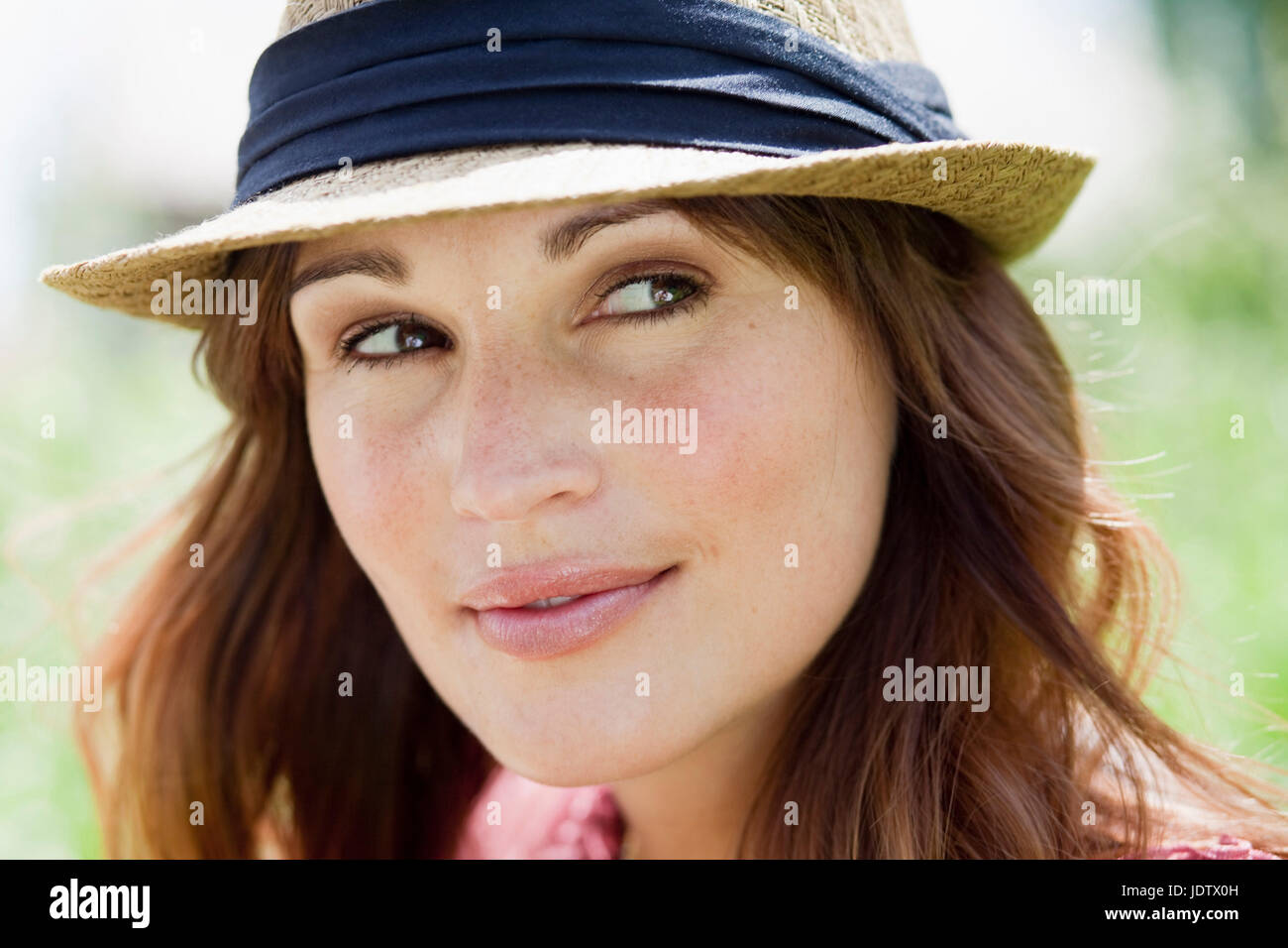Woman enjoying the first rays of sun Stock Photo - Alamy