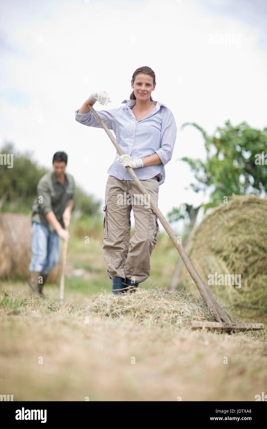 Portrait of a female farmer Stock Photo - Alamy
