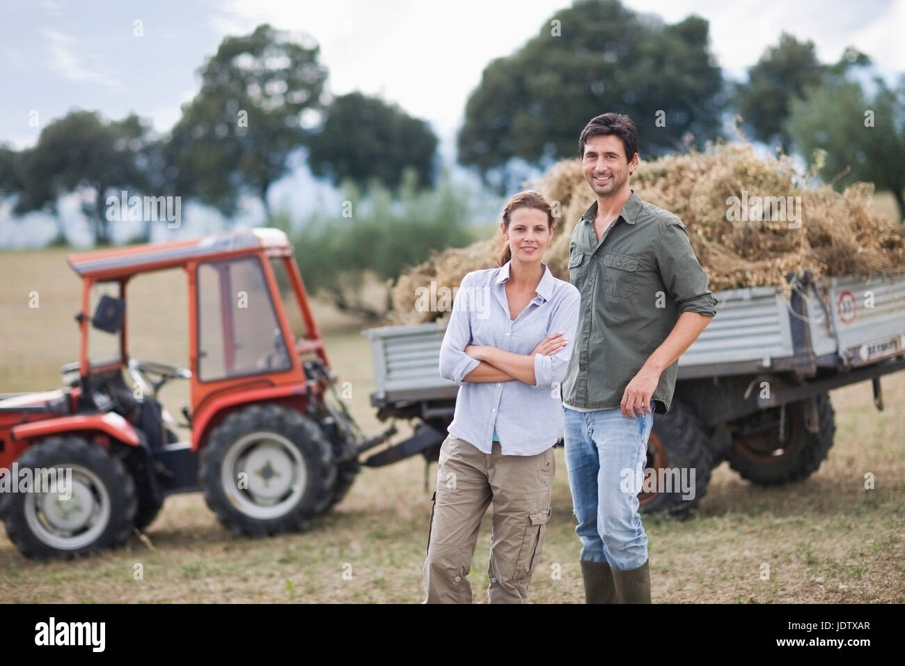 Portrait three farmers smiling posing hi-res stock photography and images - Alamy