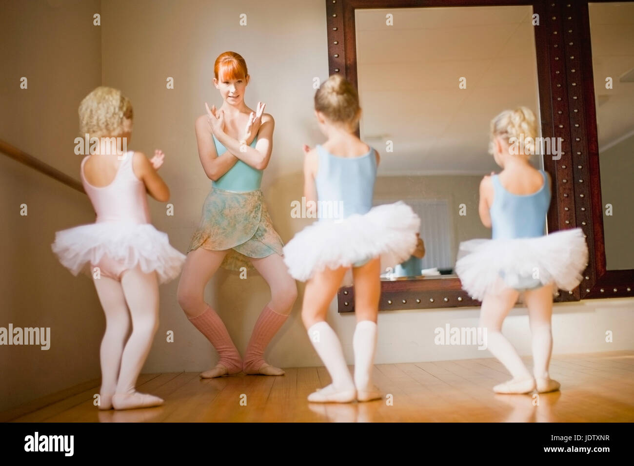 Girls dancing in ballet class Stock Photo - Alamy