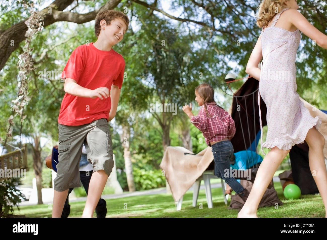Kids Playing In Yard