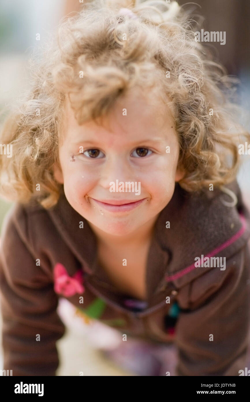 Close up of girls smiling face Stock Photo - Alamy