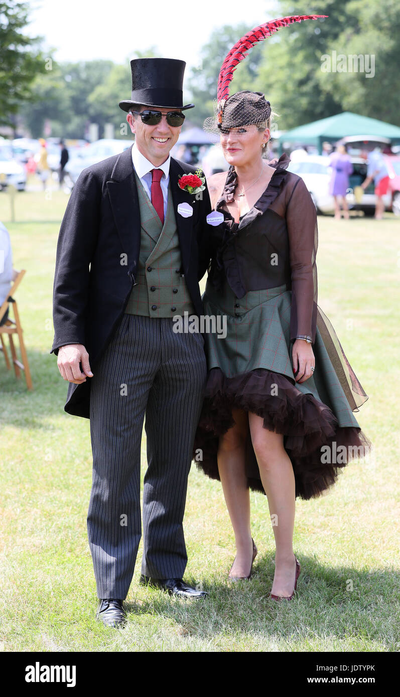 Rupert and Emma Humphreys from Usk during day two of Royal Ascot at ...