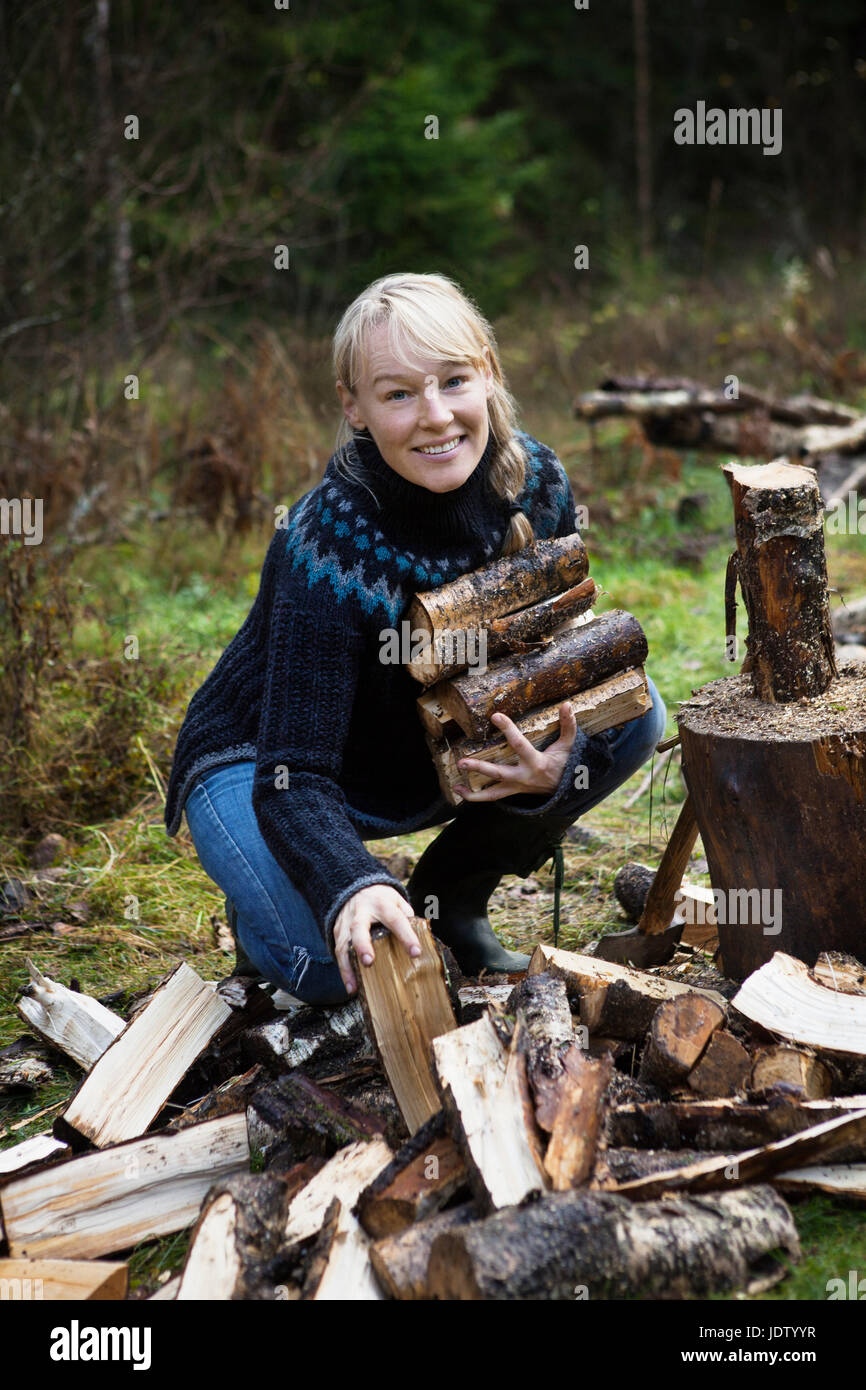 Gathering firewood hi-res stock photography and images - Alamy