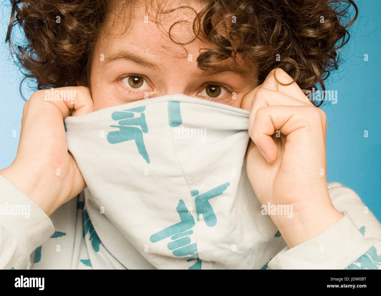 With the hood covering her head hi-res stock photography and images - Alamy