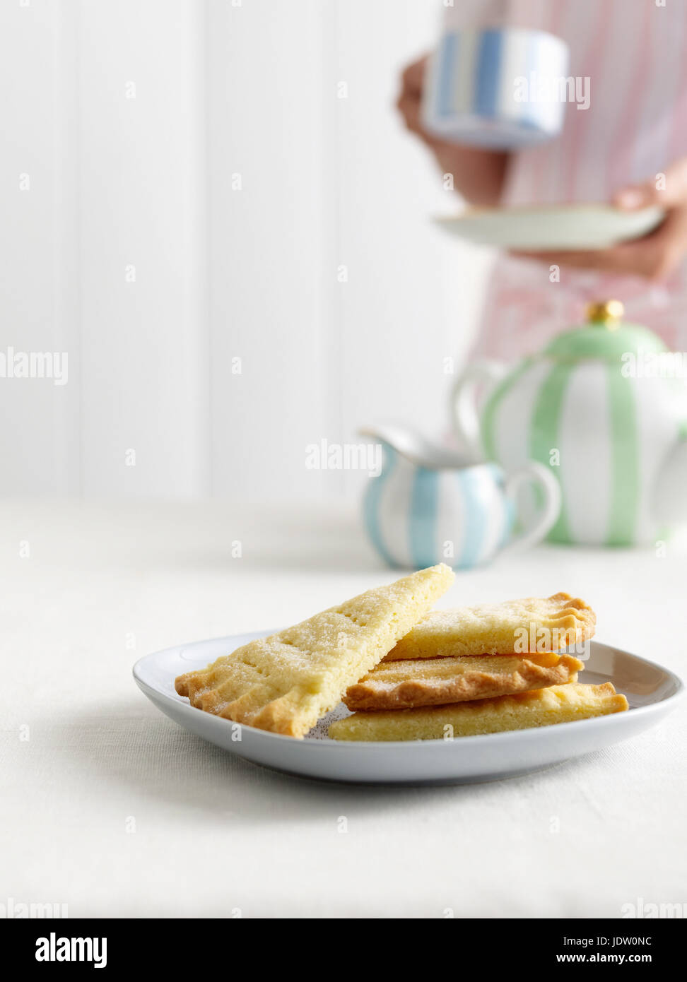 Plate of shortbread cookies Stock Photo - Alamy