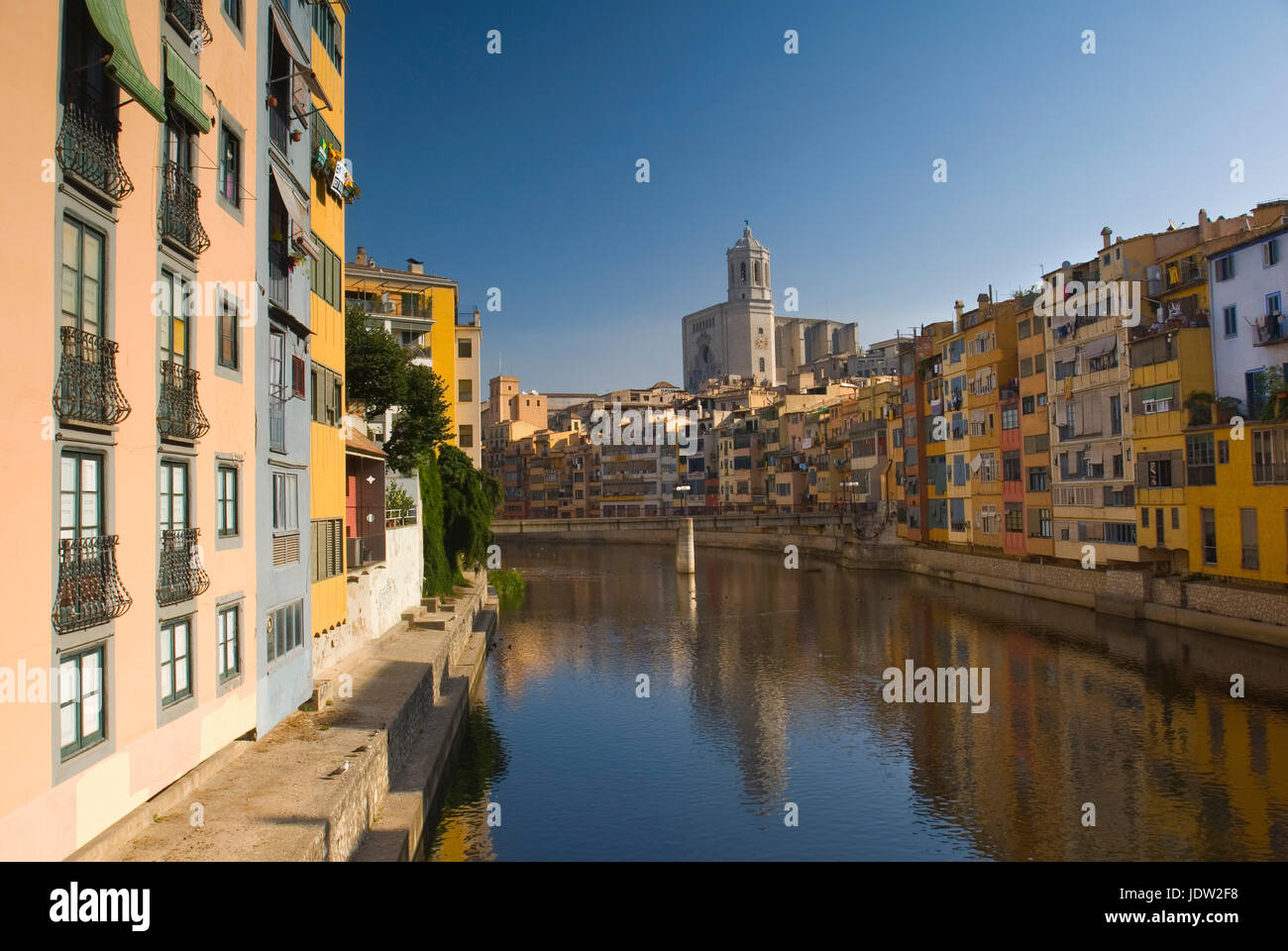 Urban buildings reflected in canal Stock Photo - Alamy