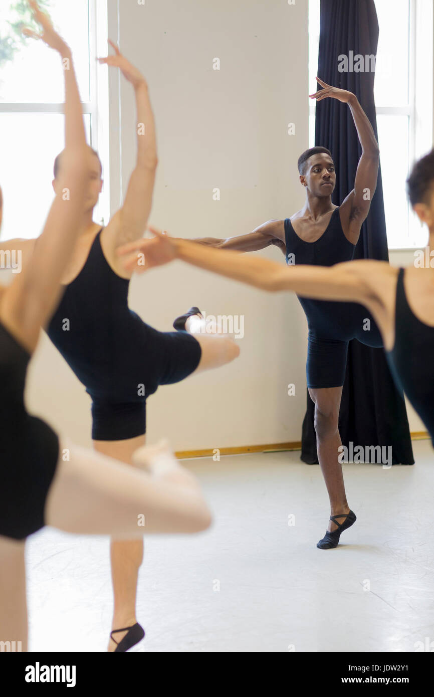 Ballet dancers practicing in studio Stock Photo - Alamy