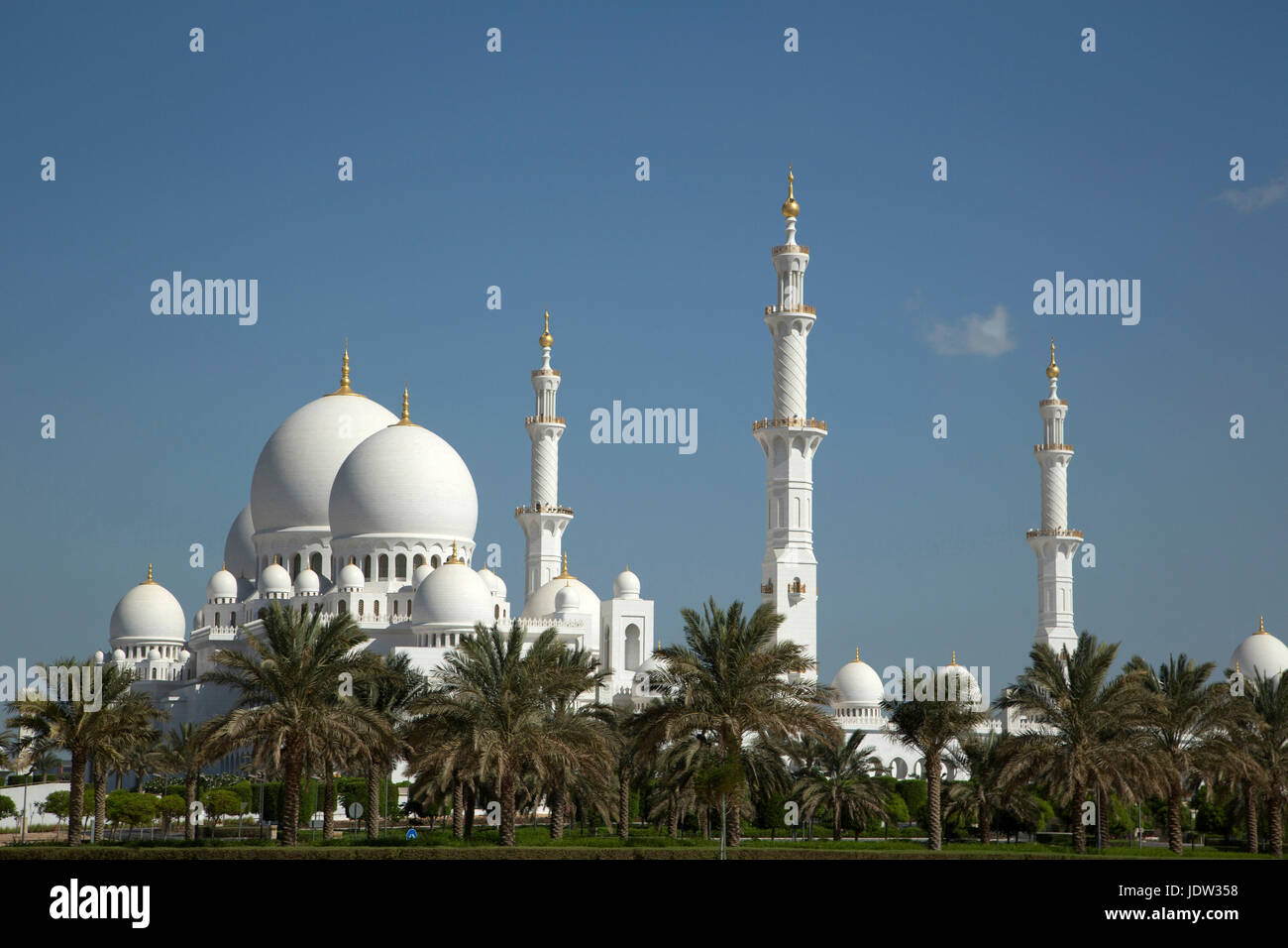 Ornate mosque in Abu Dhabi Stock Photo - Alamy