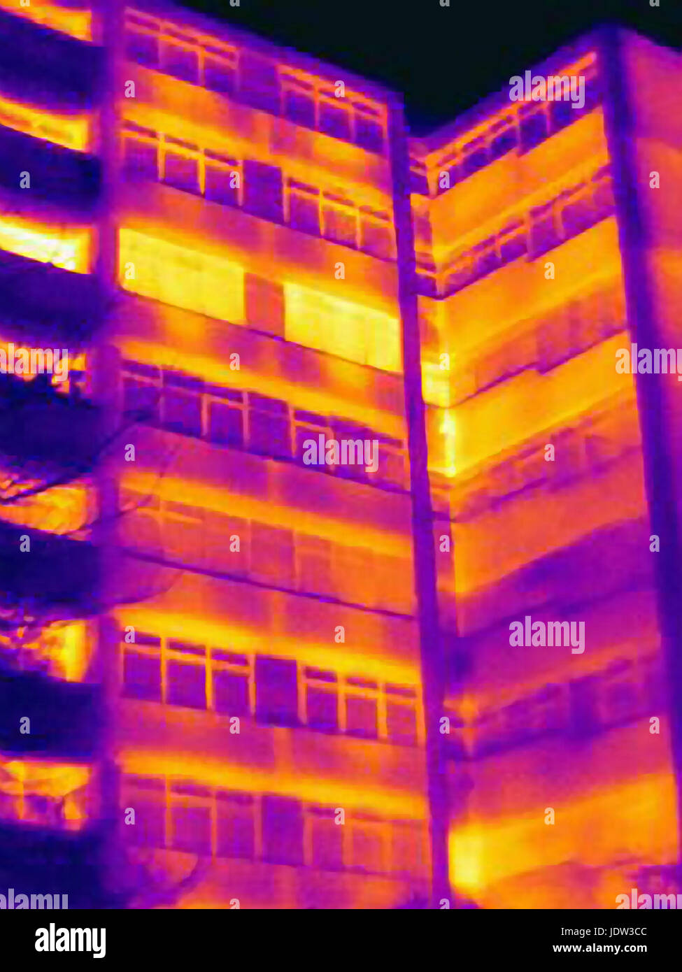 Thermal image of apartment building Stock Photo - Alamy