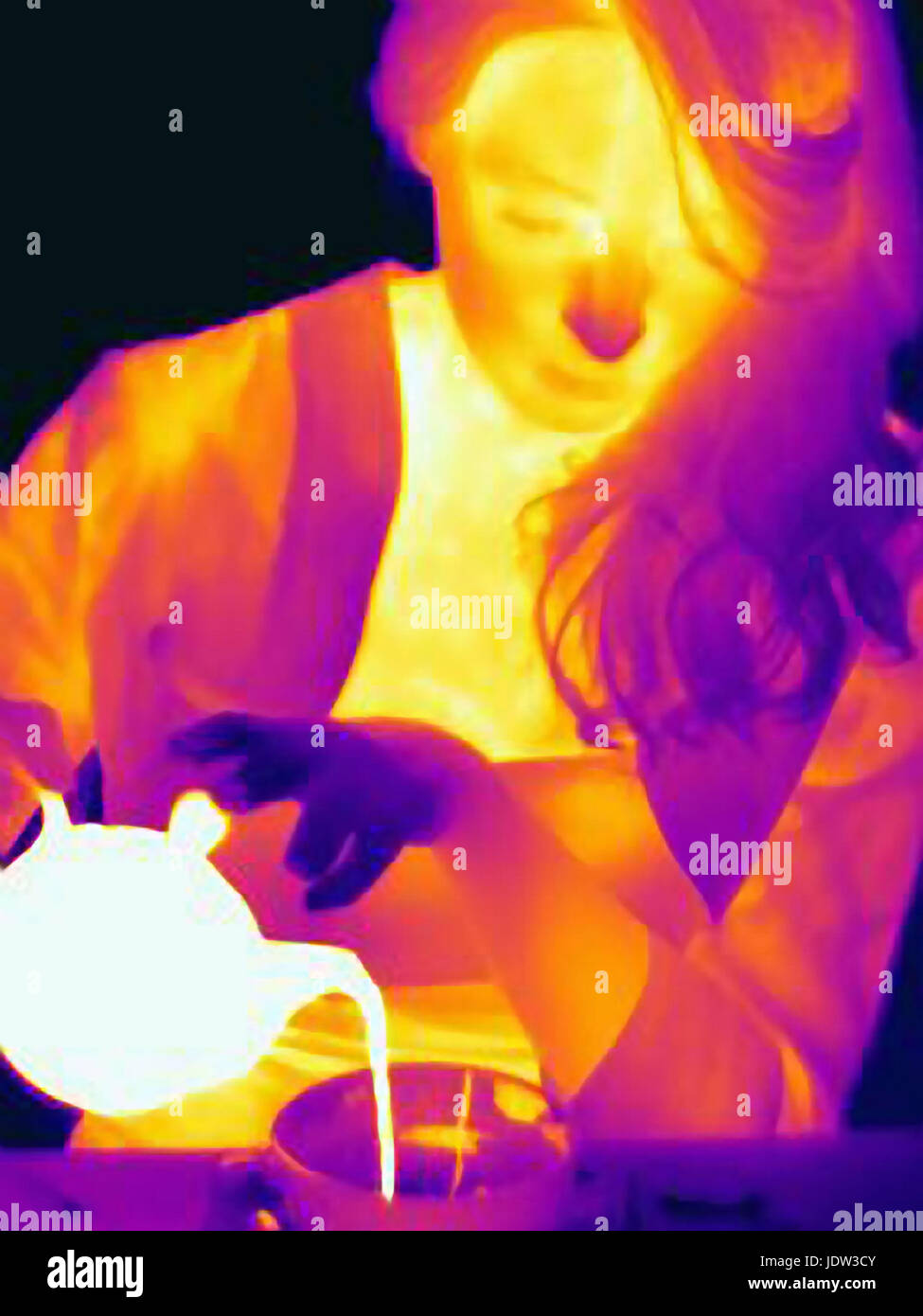Woman looking at her thermal image hi-res stock photography and images ...