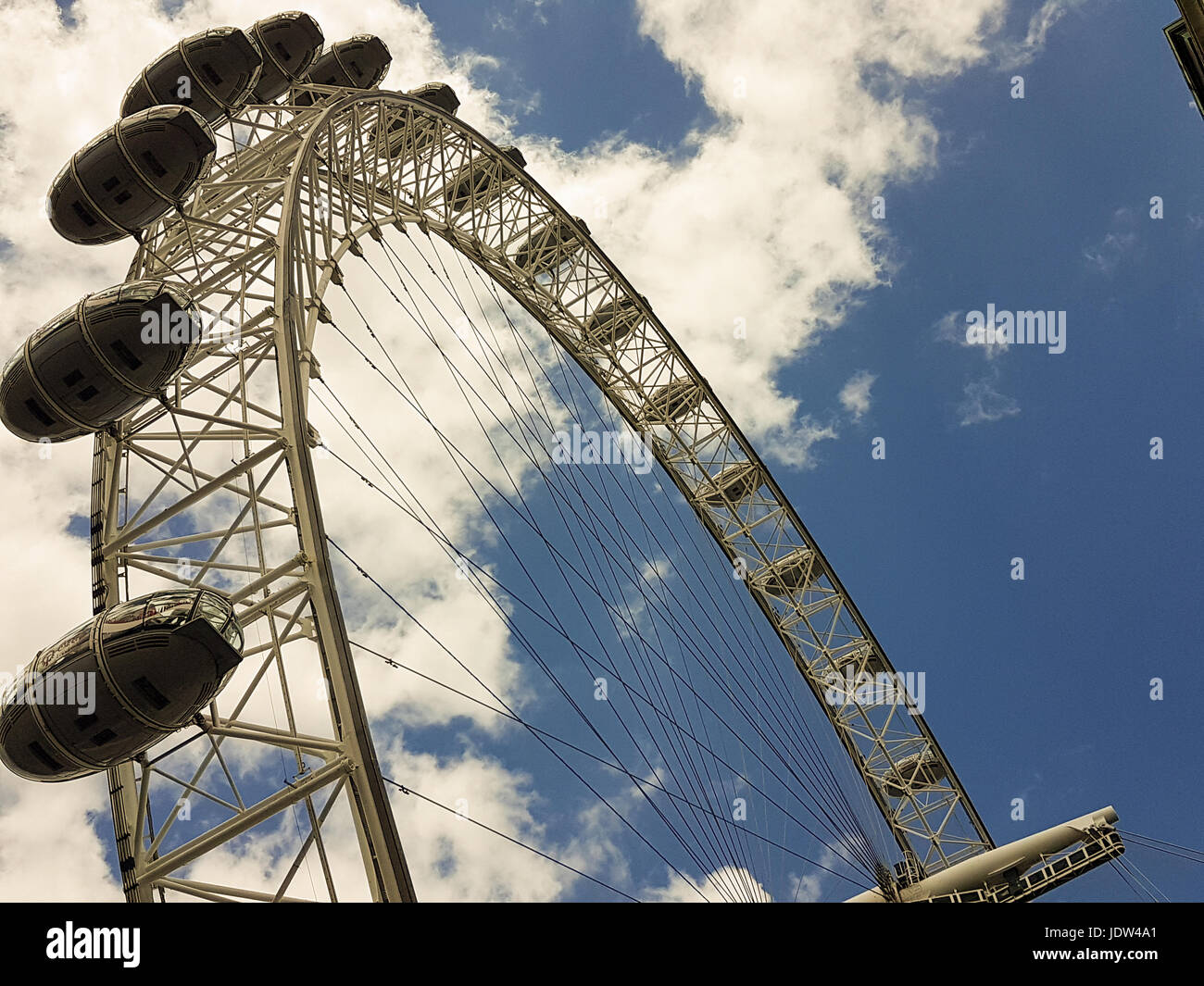 London, UK - June 15, 2017: Detail of London Eye (London, UK ...