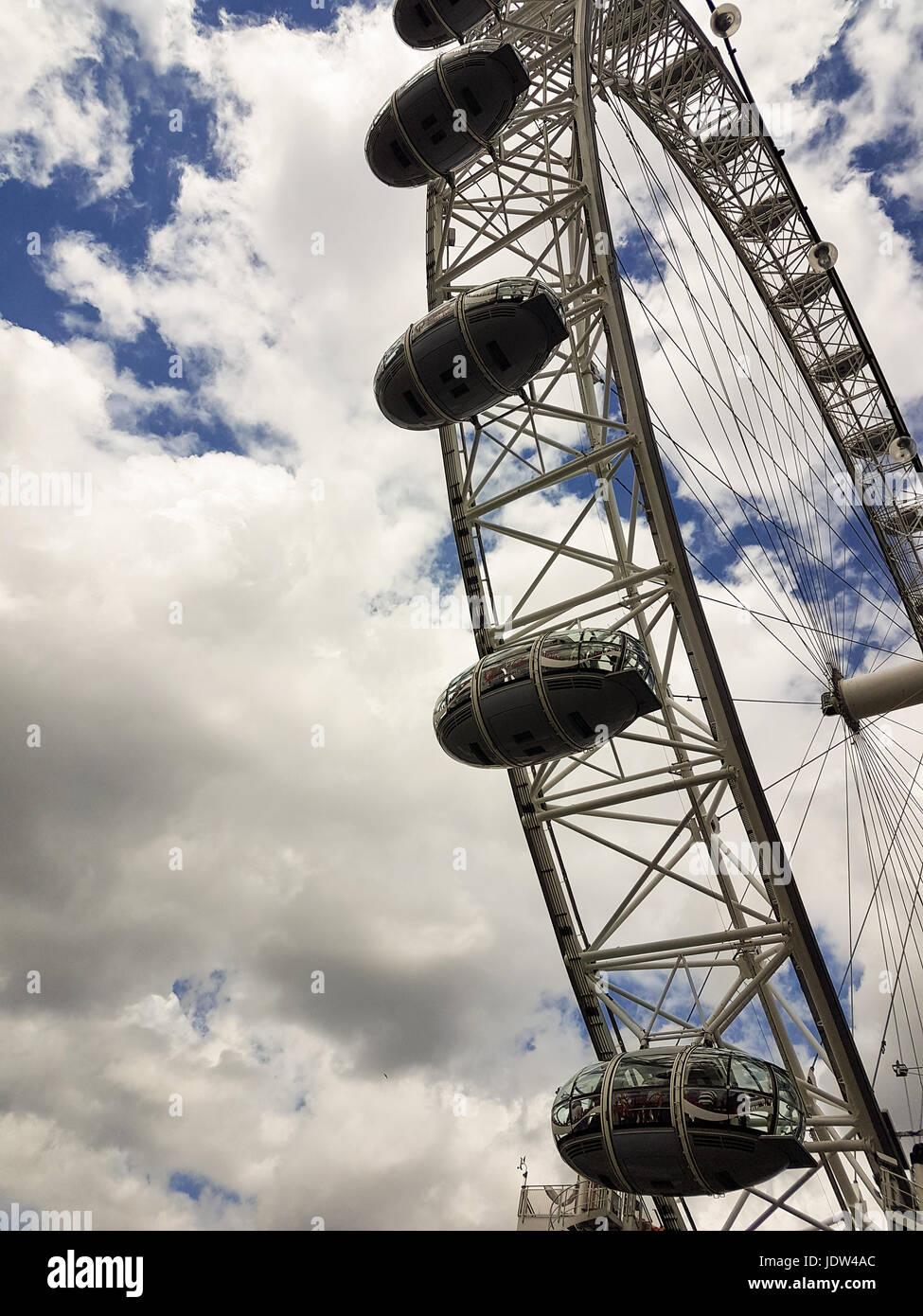 London, UK - June 15, 2017: Detail of London Eye (London, UK ...