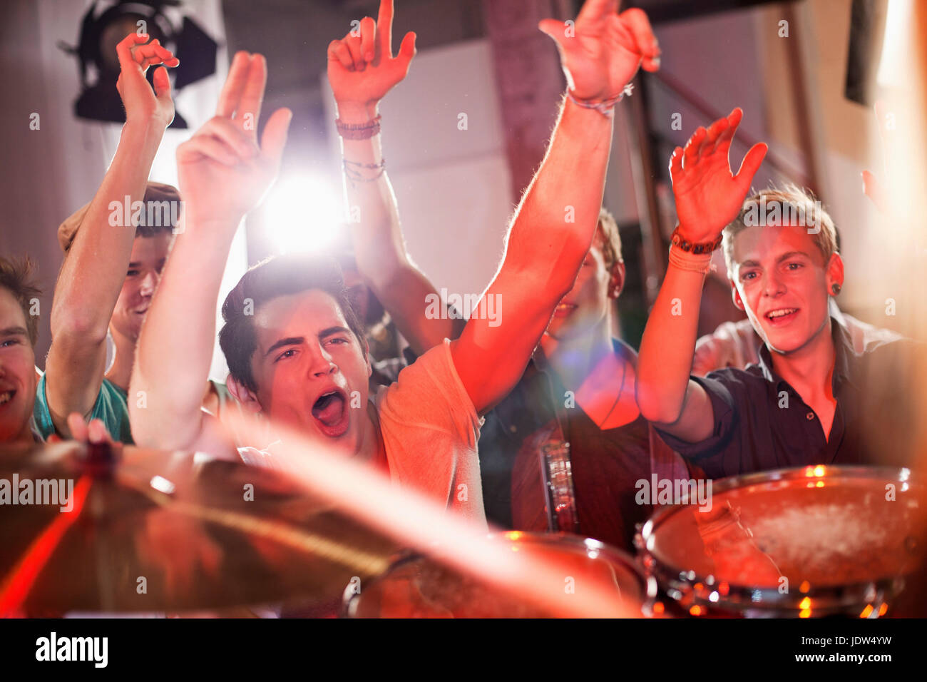 Teenage boys at rock concert Stock Photo - Alamy