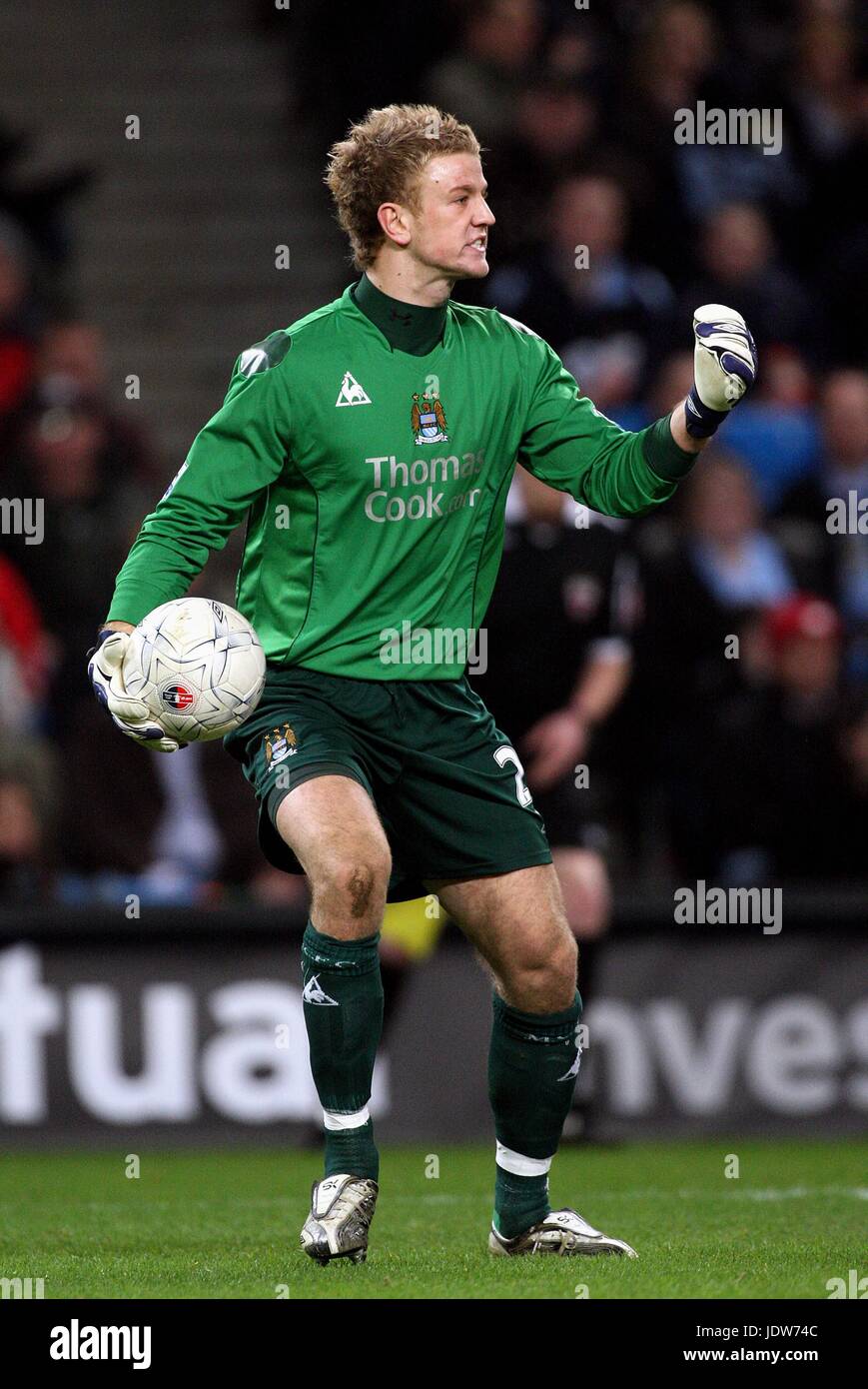 JOE HART MANCHESTER CITY FC CITY OF MANCHESTER STADIUM MANCHESTER ...