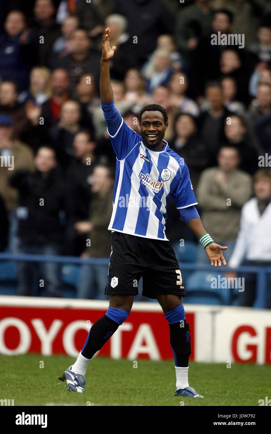 AKPO SODJE CELEBRATES SHEFFIELD WEDNESDAY V SHEFFIEL HILLSBOROUGH ...